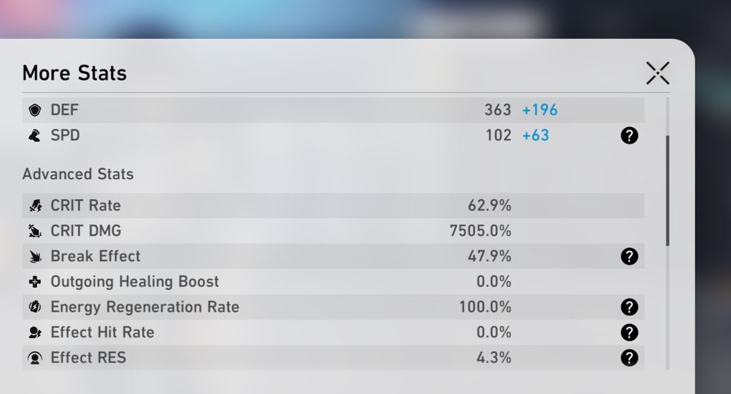 is this enough crit damage? Honkai: Star Rail | HoYoLAB