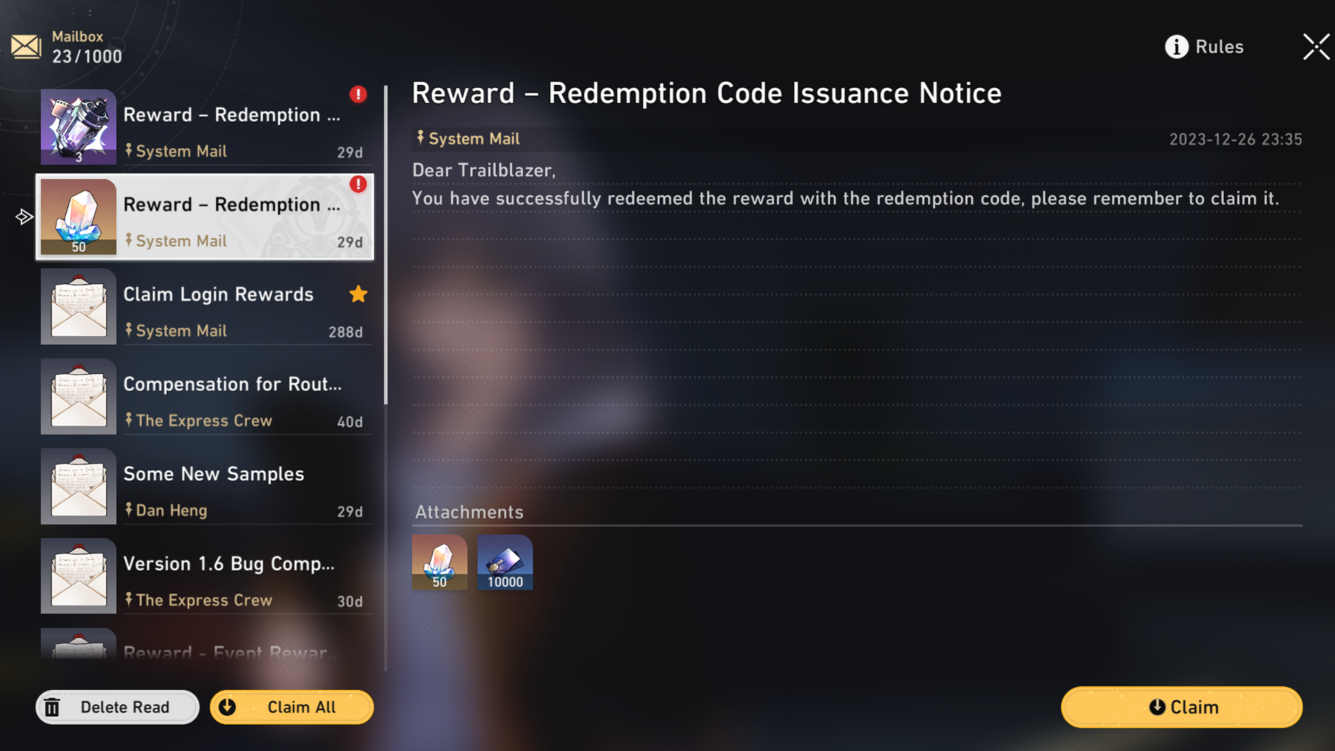[Star Rail Ver1.6] 2 New Redemption Codes (50 Jades + Some Materials ...