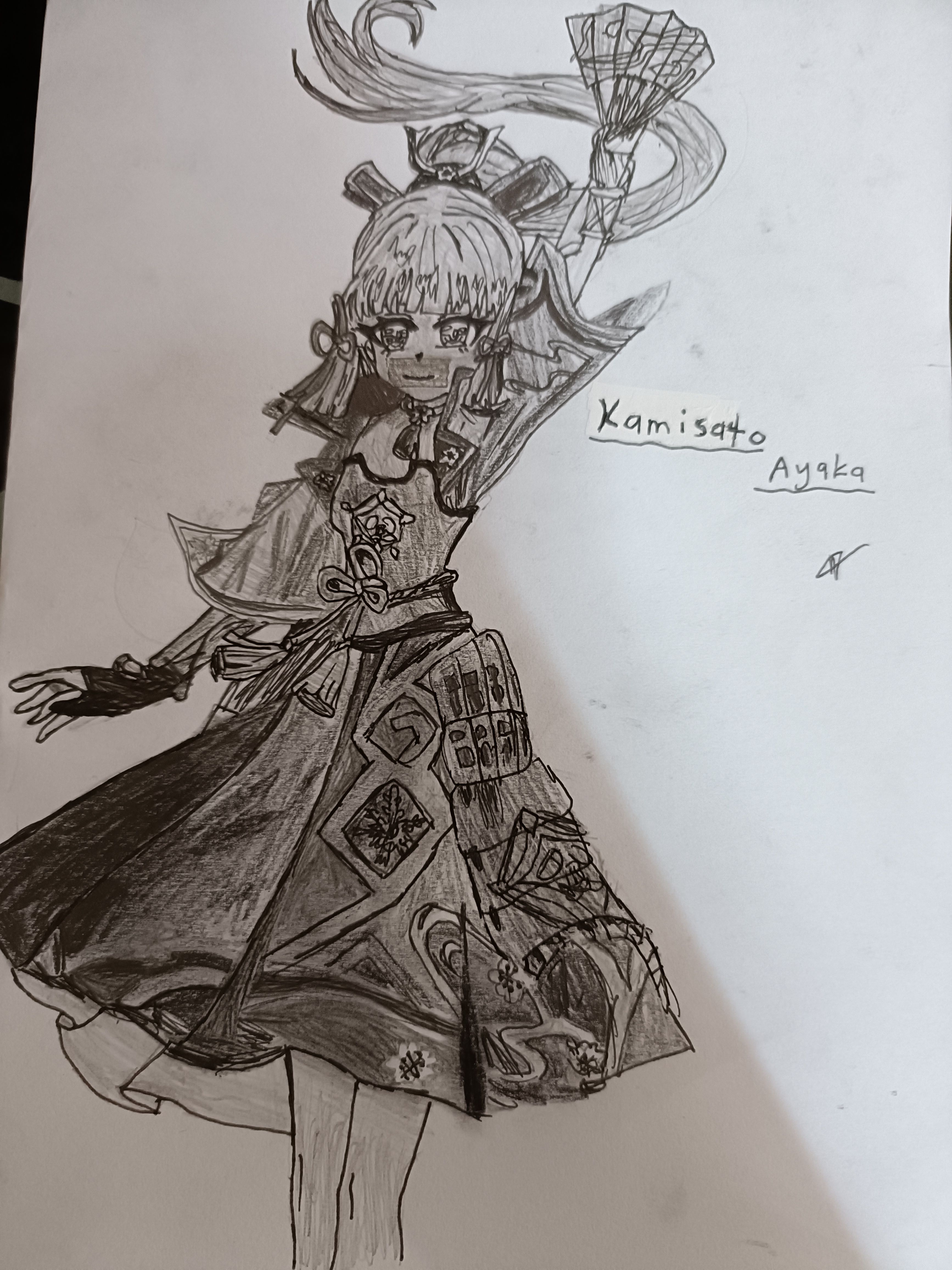 Kamisato ayaka drawing! Genshin Impact | HoYoLAB