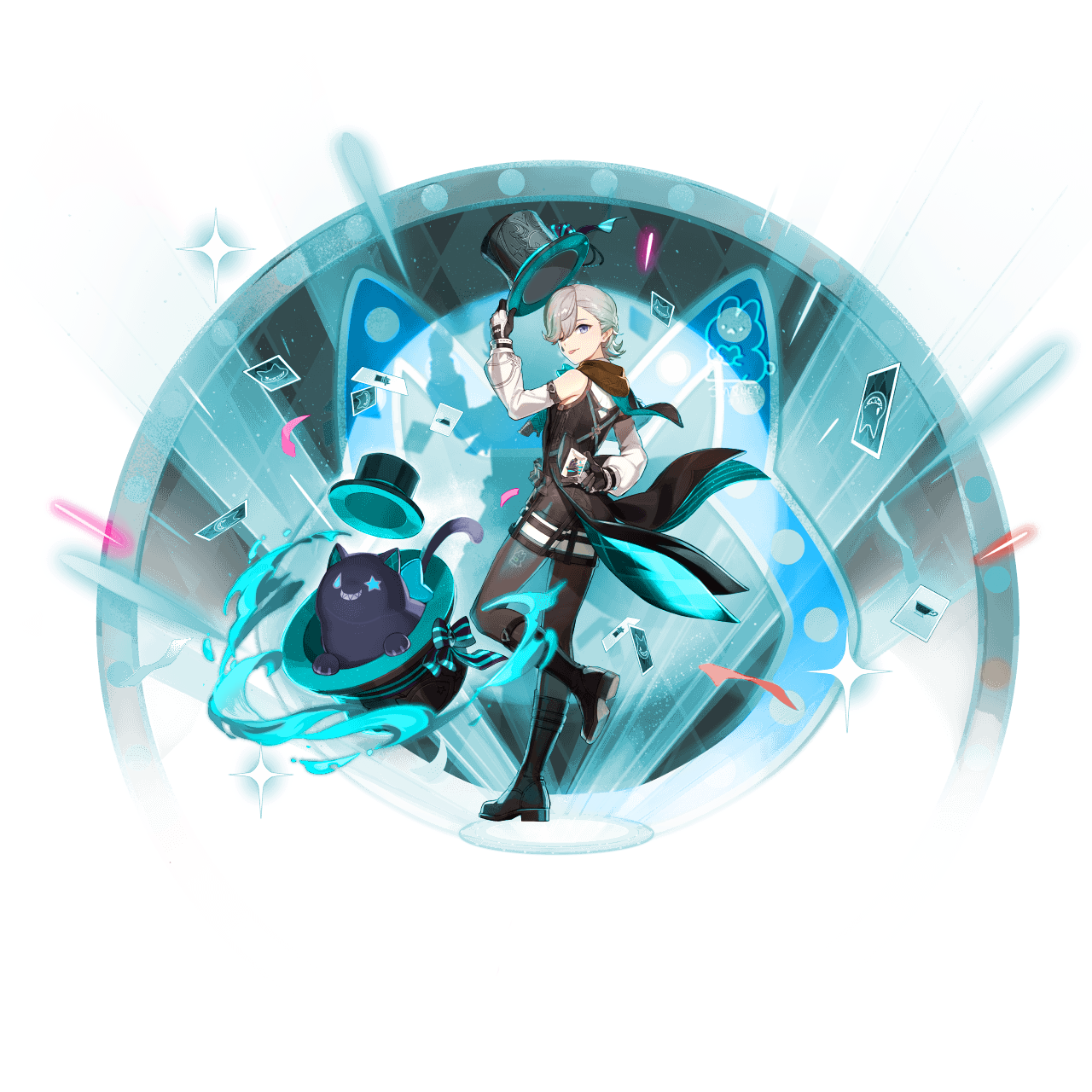 Lyney with Lynette’s color palette Genshin Impact | HoYoLAB