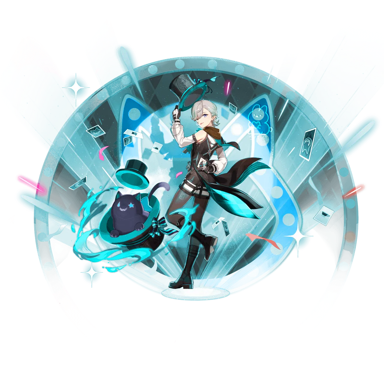 Lyney with Lynette’s color palette Genshin Impact | HoYoLAB