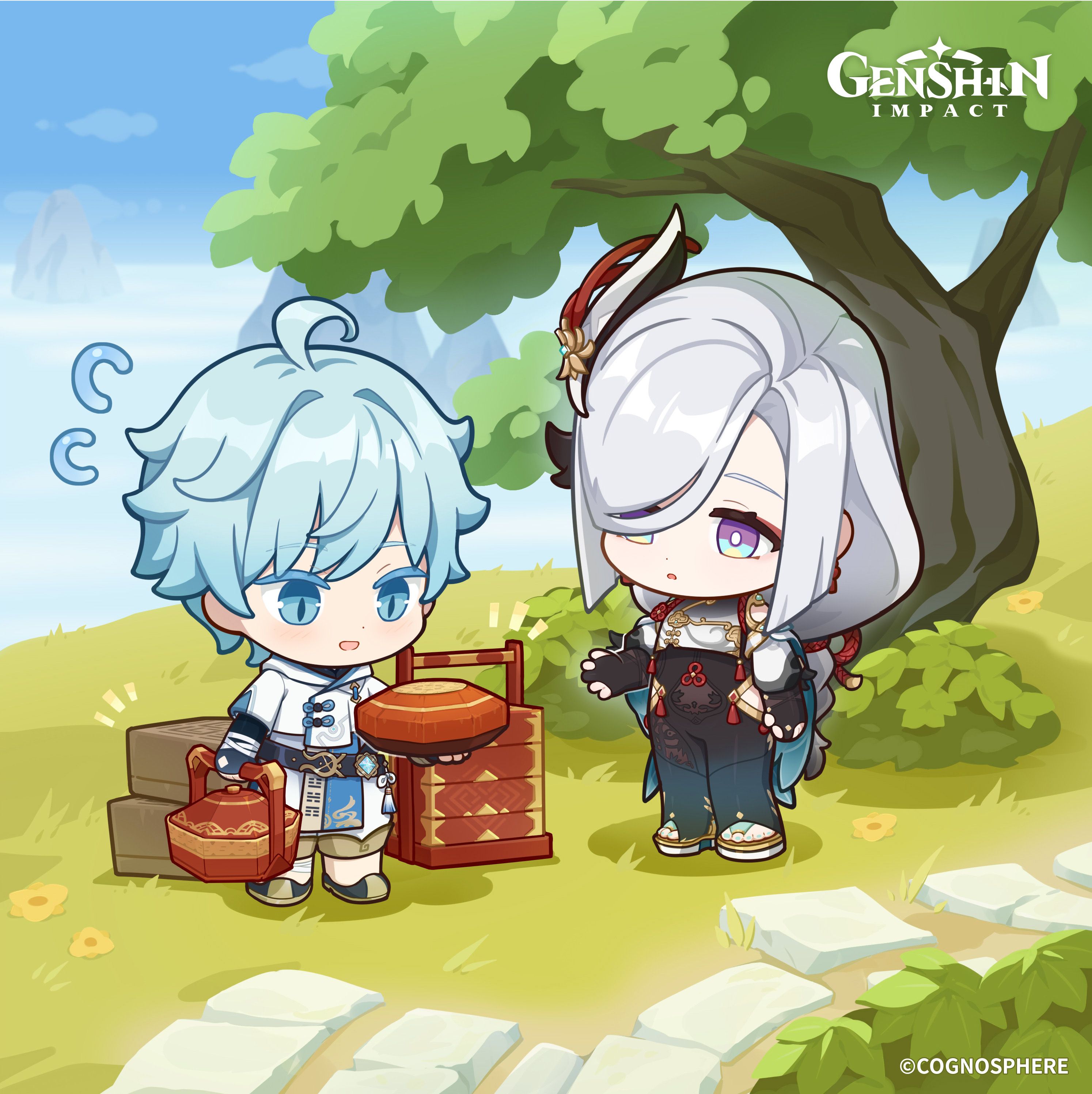 Traveling Mimo Wallpaper (Chongyun & Shenhe) Genshin Impact | HoYoLAB