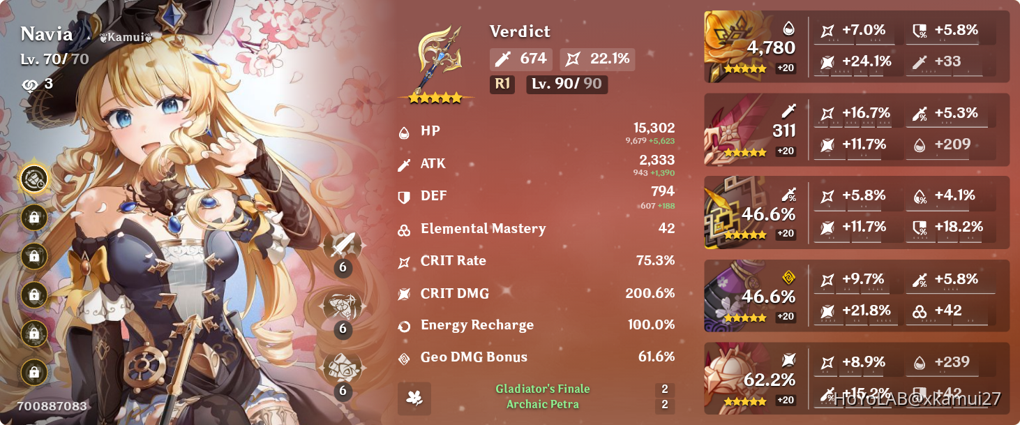 Navia Build (Update, aber noch nicht fertig) Genshin Impact | HoYoLAB