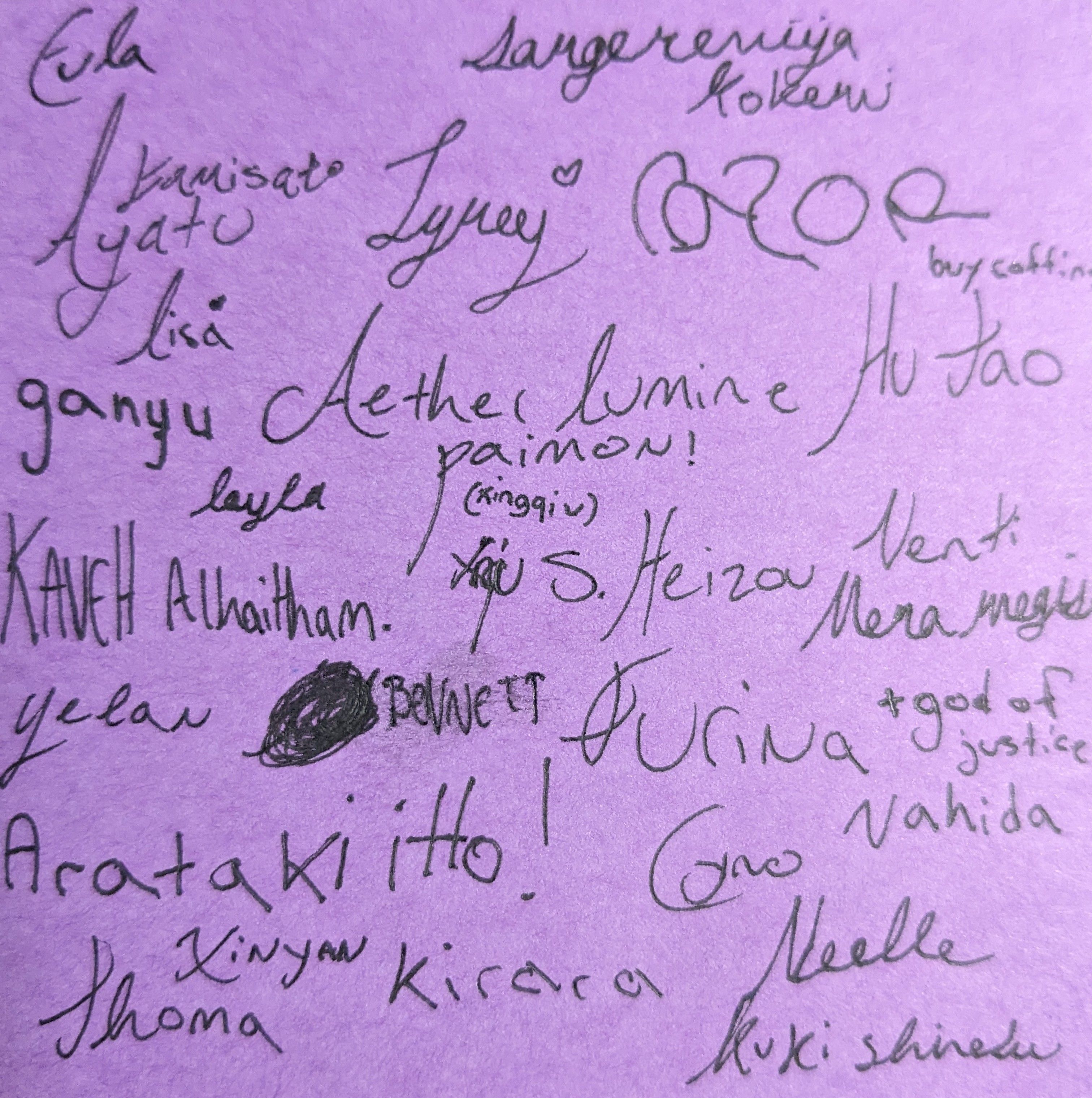some genshin handwriting hcs 😍🥰 Genshin Impact | HoYoLAB