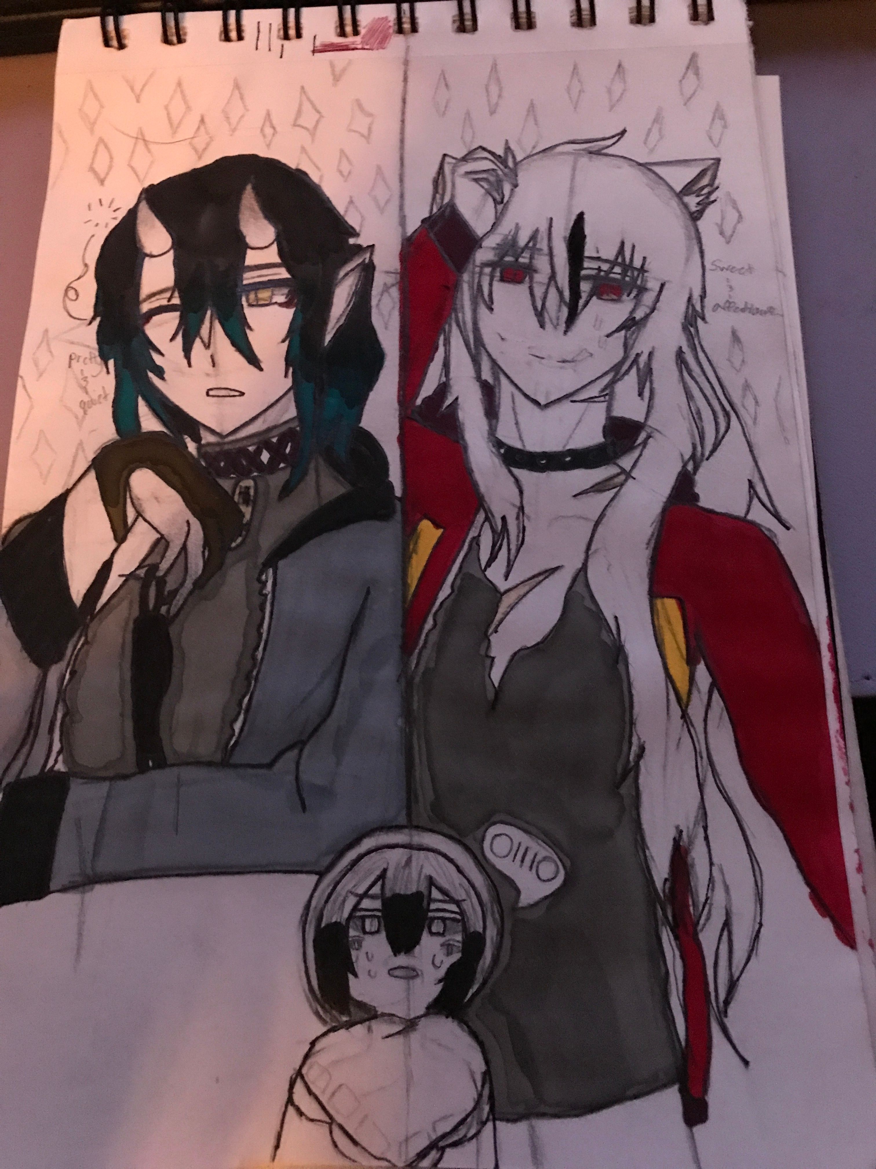 Not me actually drawing my ocs in color for once. | HoYoLAB