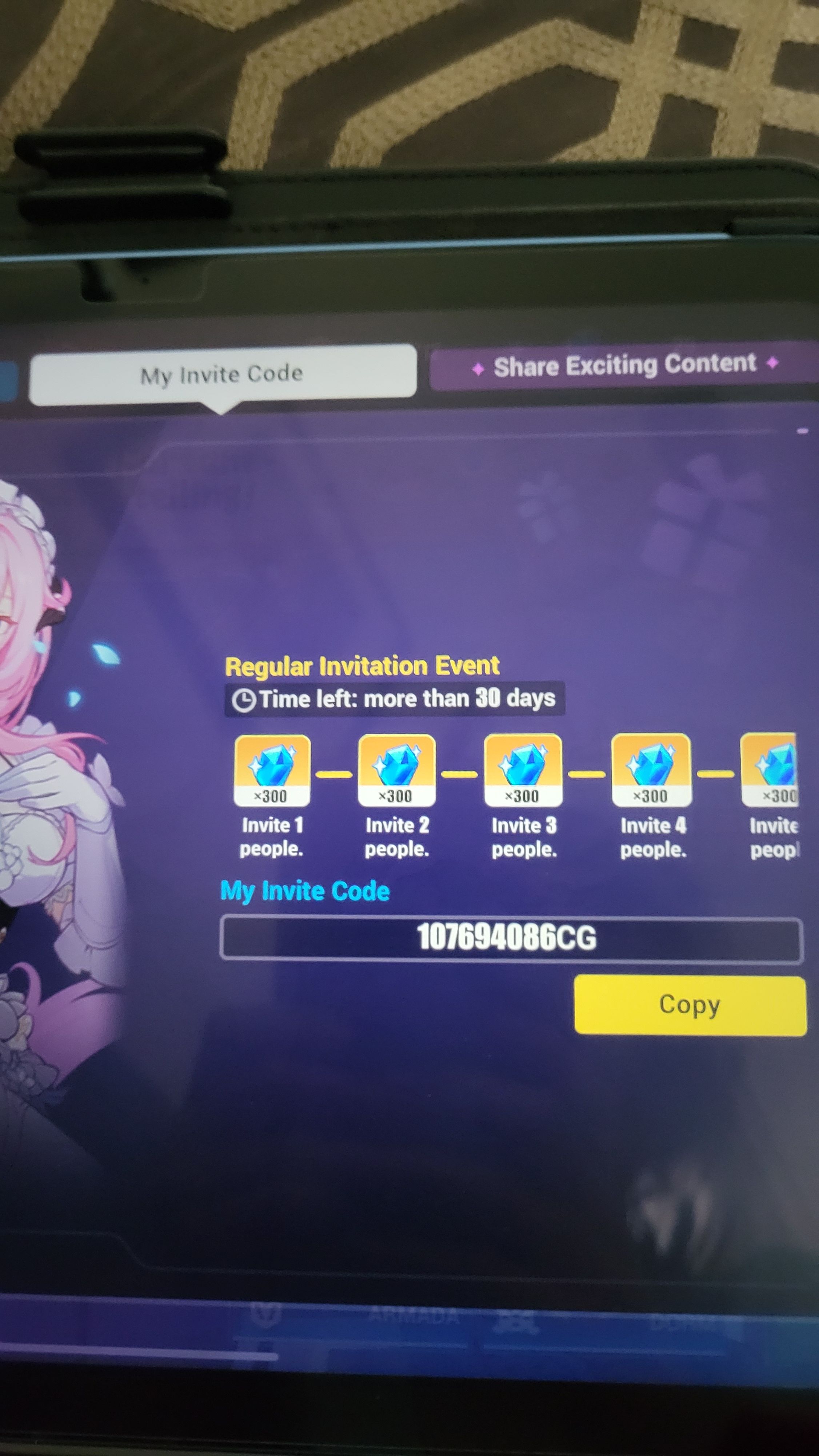 Can someone use my invite code? Honkai Impact 3rd | HoYoLAB