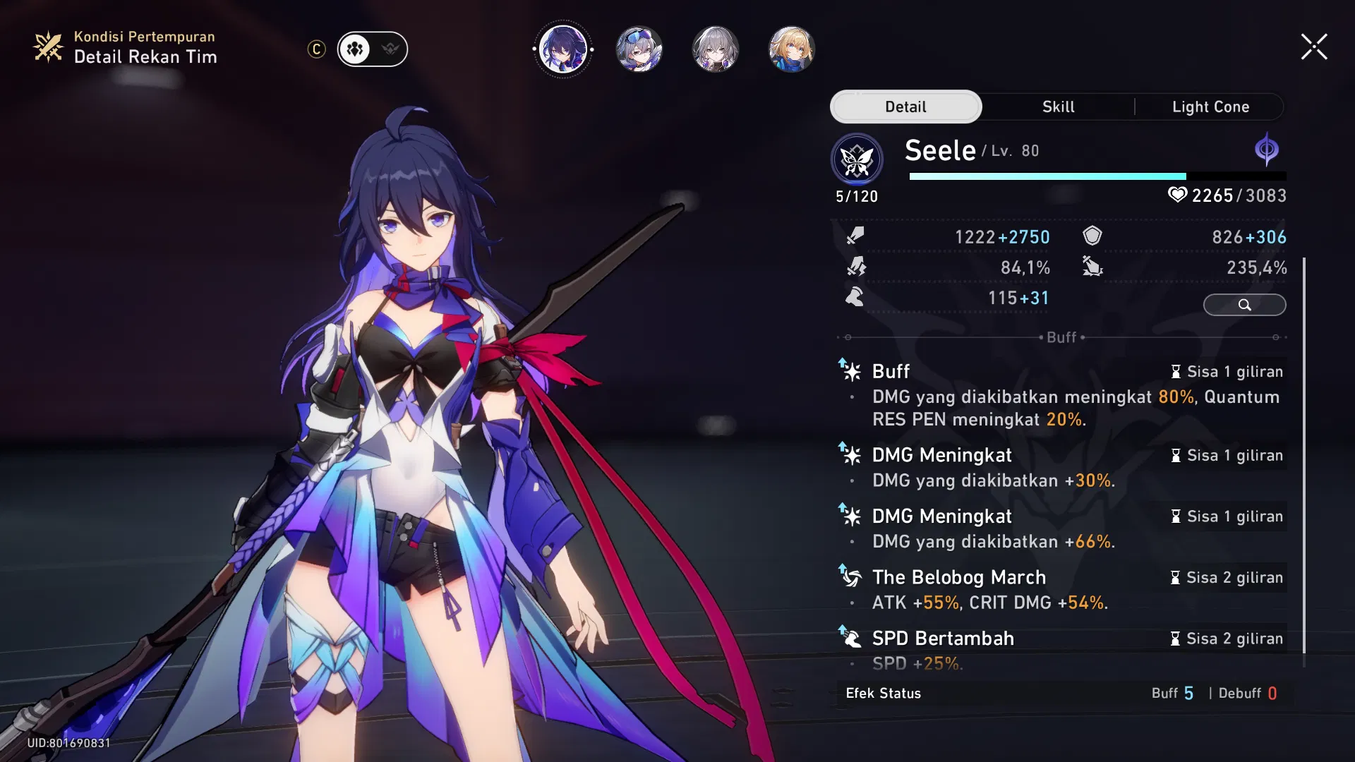 saya rasa, saya yg skill isue atau seele gw yg crit isue dah💀 Honkai ...