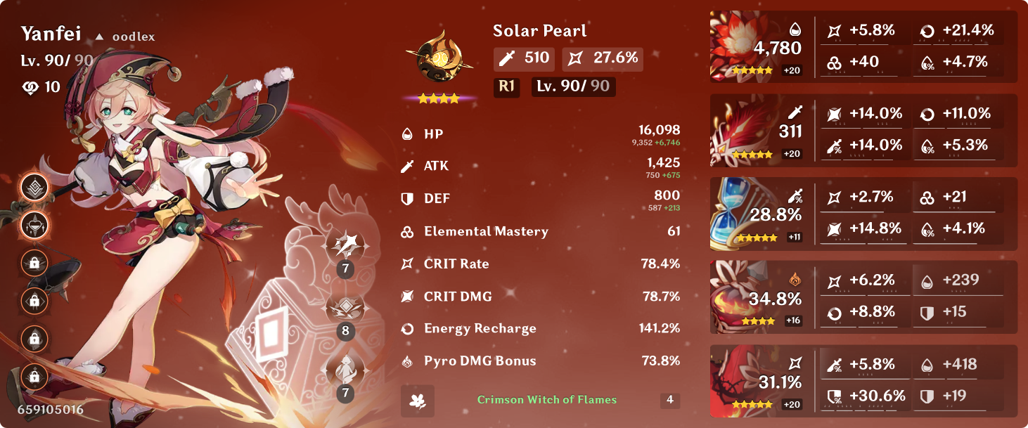 Yanfei build Genshin Impact | HoYoLAB