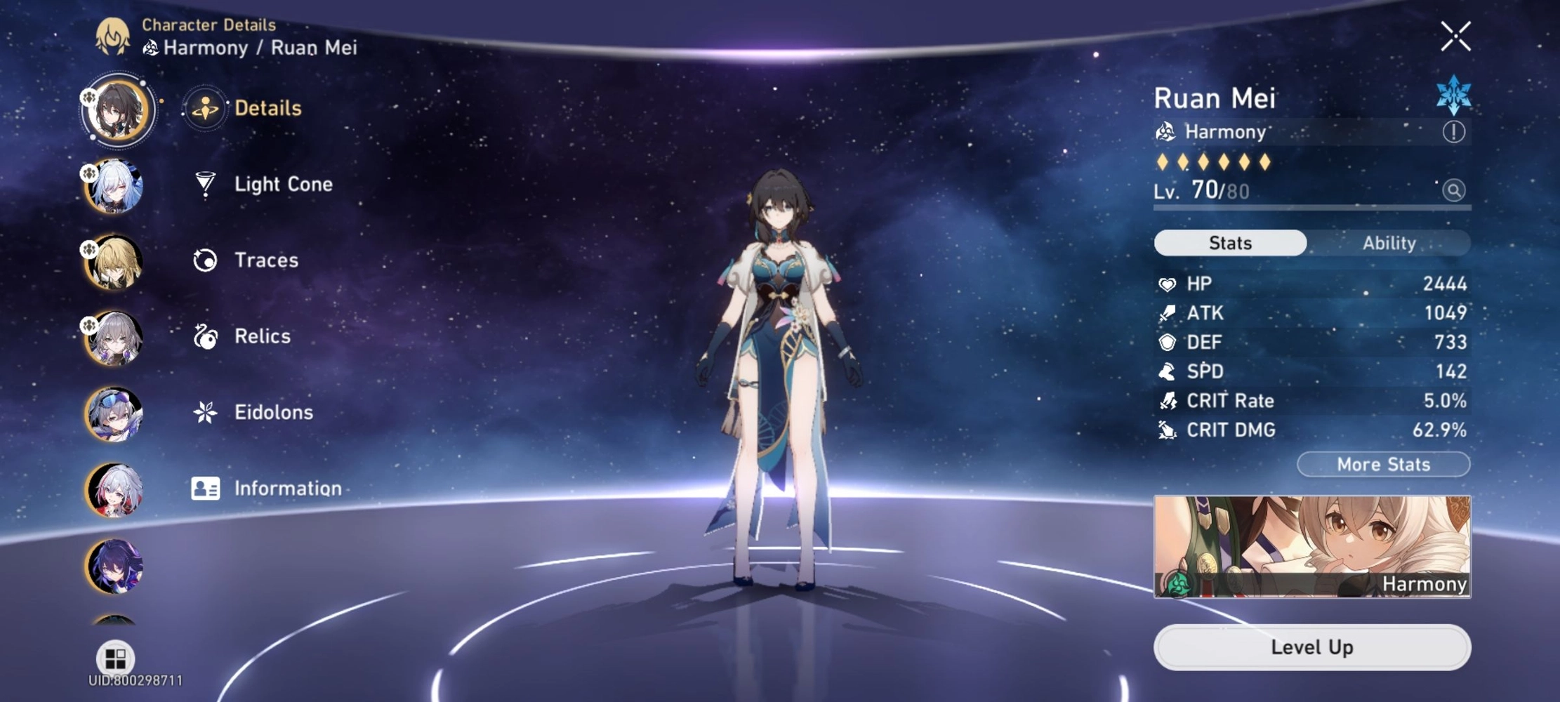 So, I got Ruan Mei, and I should tell you guys that giving her 180% ...