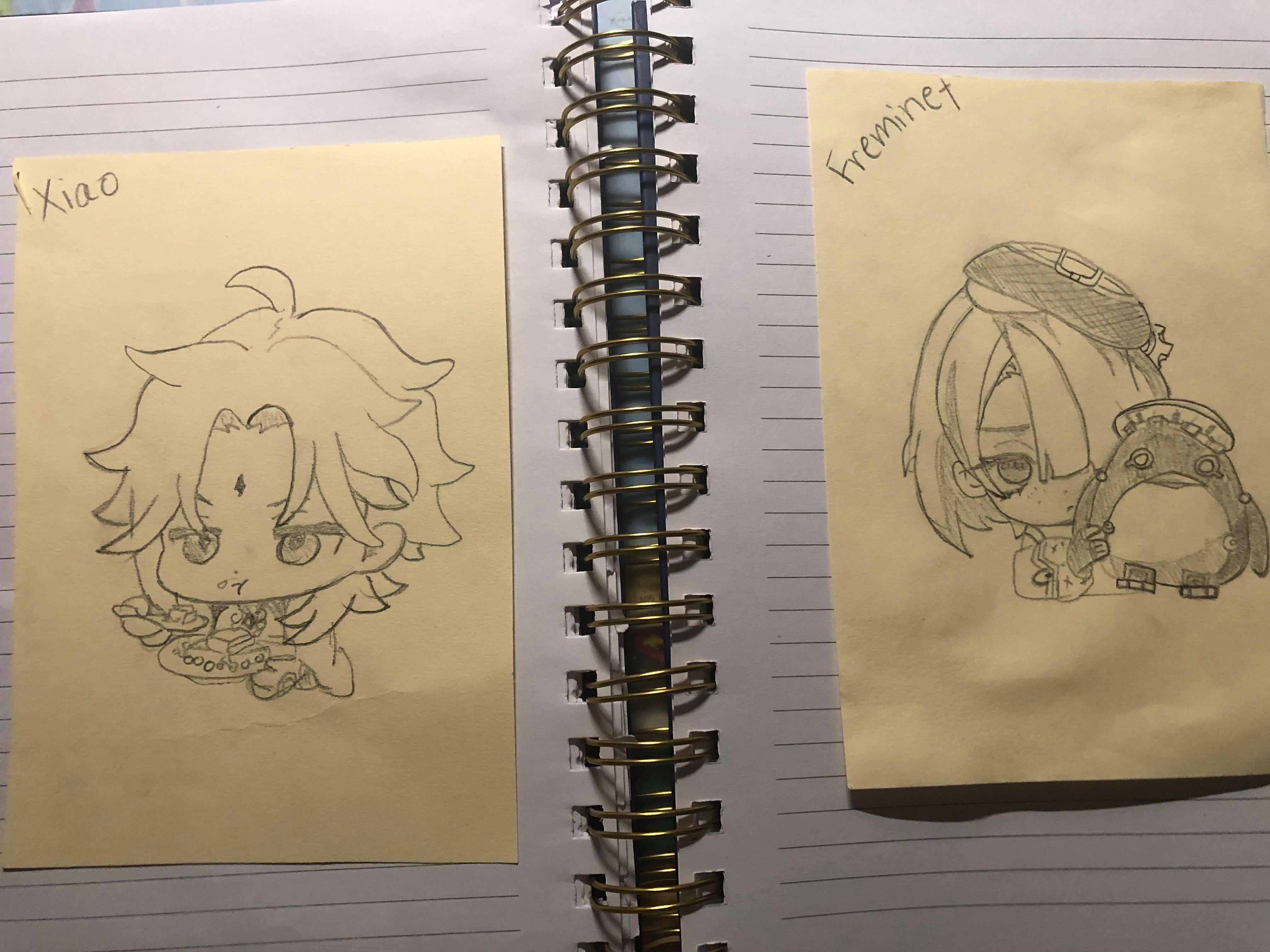 Chibi Xiao and Freminet Genshin Impact | HoYoLAB