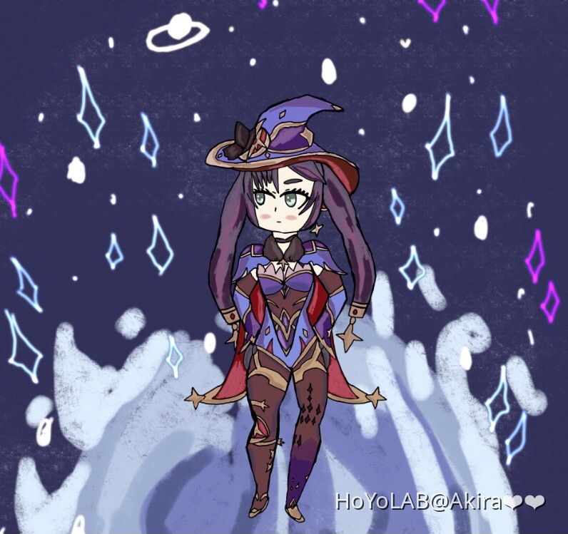 Mona fan art 💦 💫 Genshin Impact | HoYoLAB