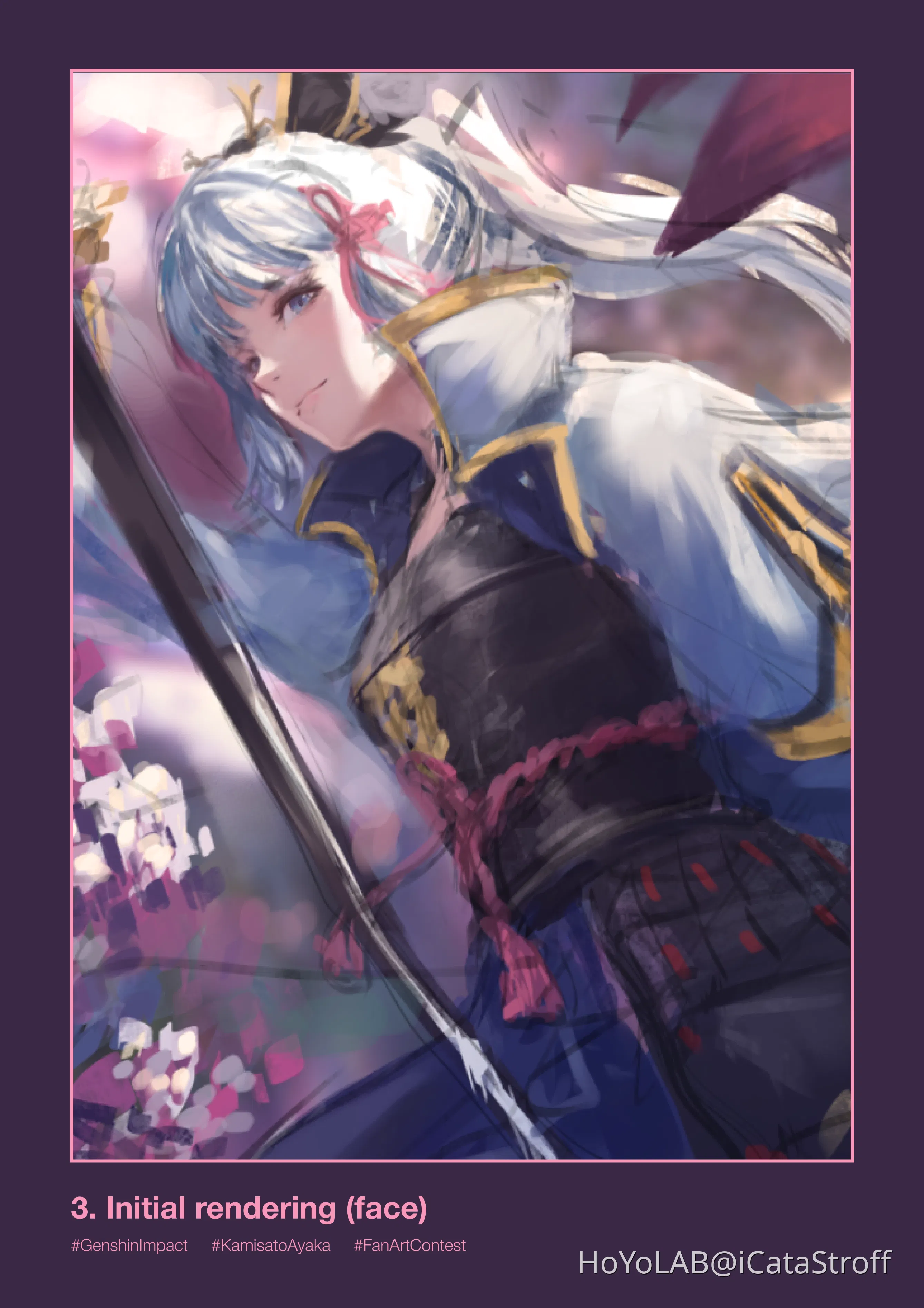 Frostflake Heron – Kamisato Ayaka Fanart Genshin Impact | HoYoLAB