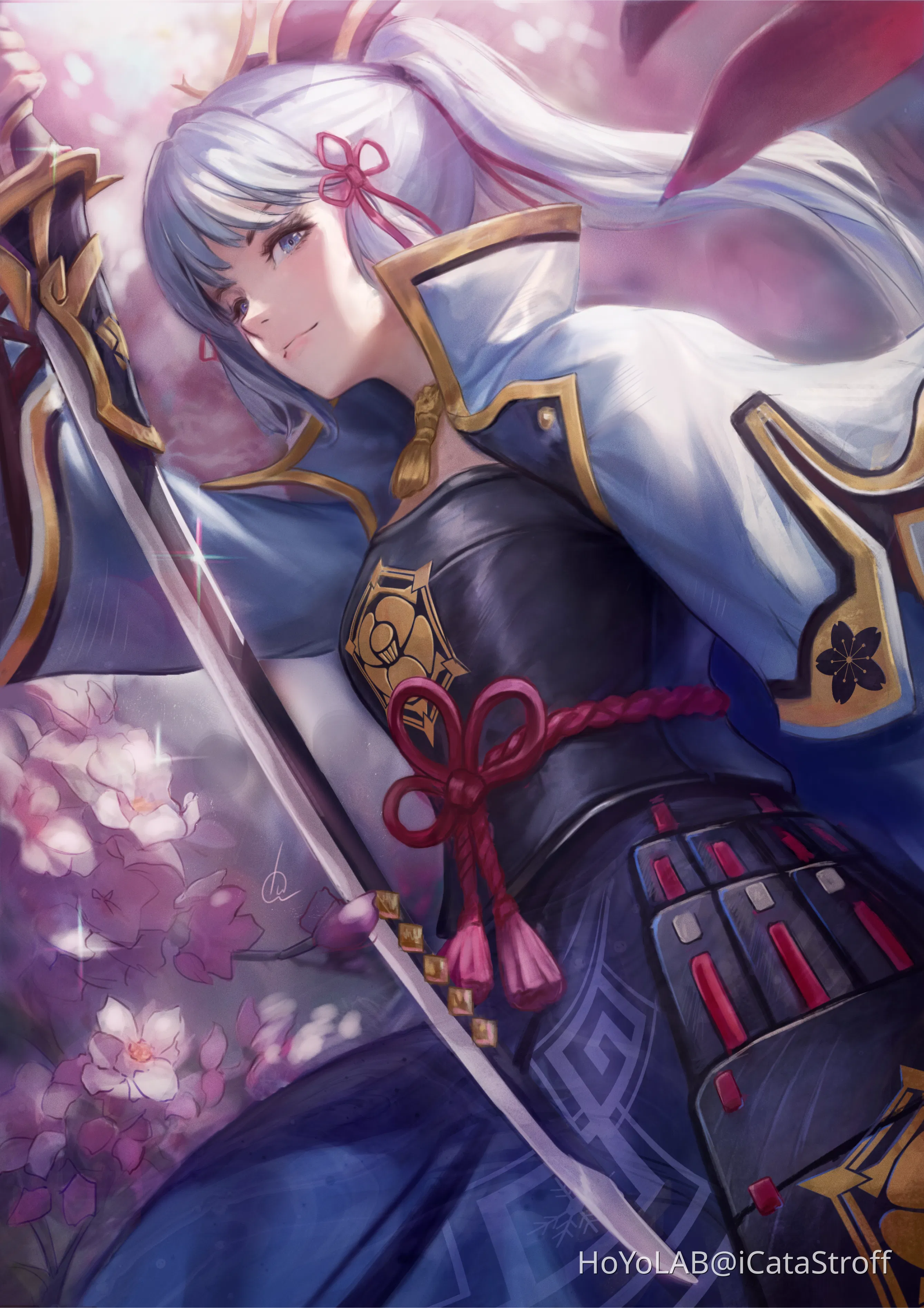 Frostflake Heron – Kamisato Ayaka Fanart Genshin Impact | HoYoLAB