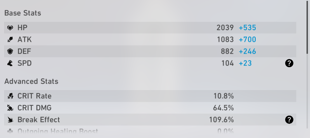 why is my break effect so low??? Honkai: Star Rail | HoYoLAB