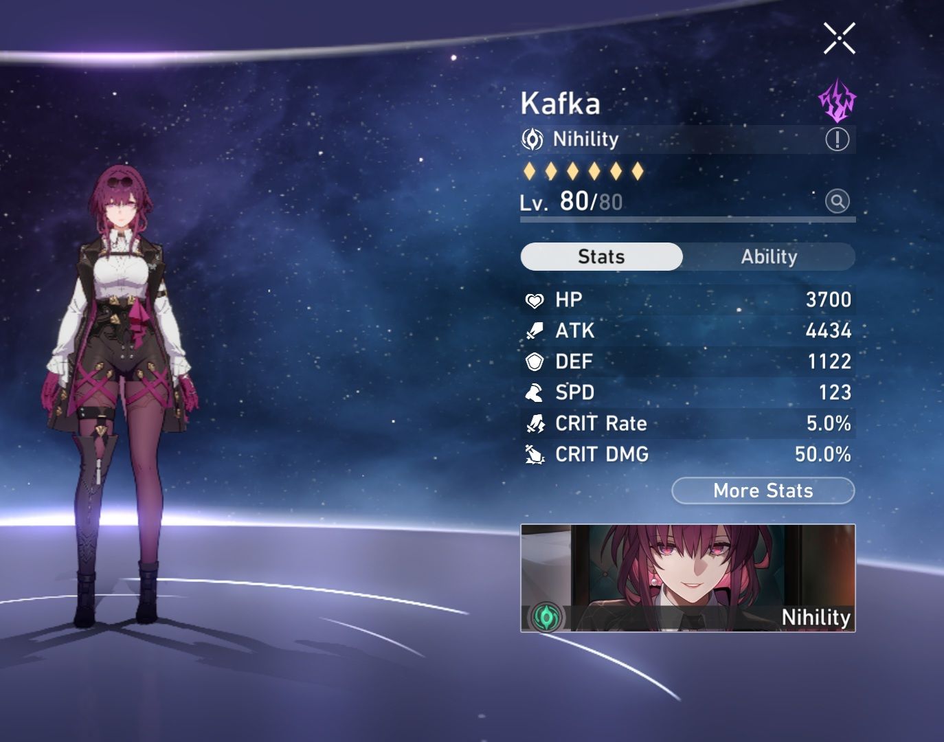 Kafka 1.6 v1 build e2 s1 + e0 s0 build Honkai: Star Rail | HoYoLAB