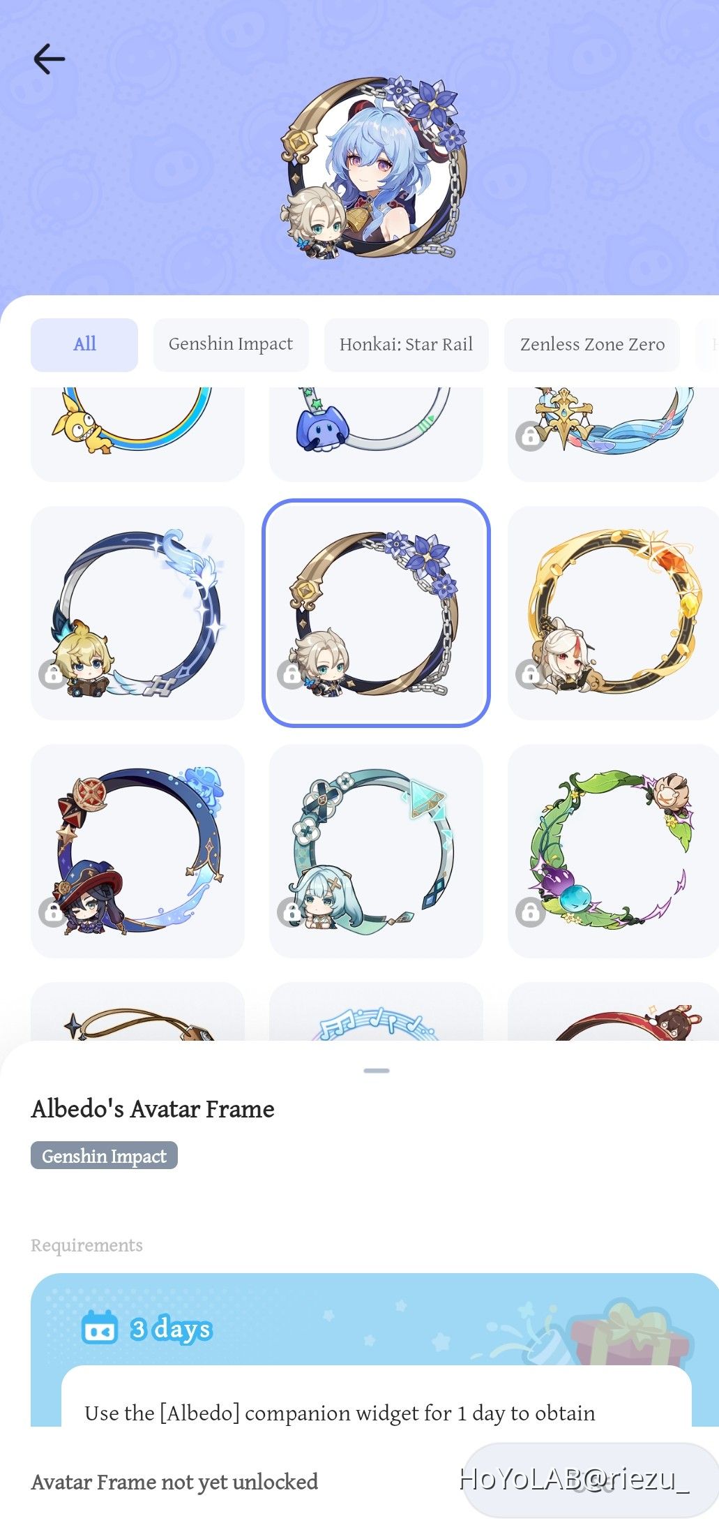 Albedo's Avatar Frame?! Genshin Impact | HoYoLAB