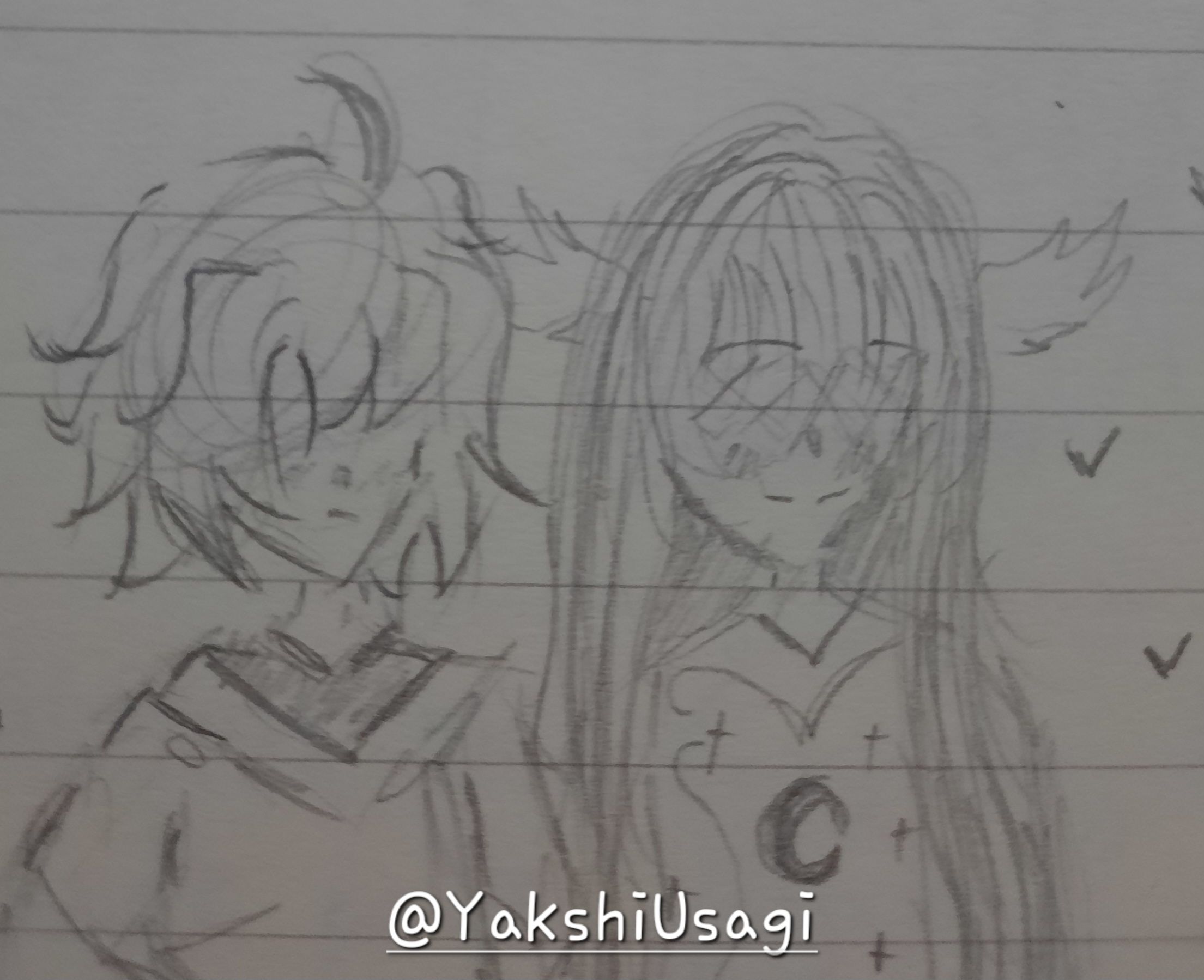 Arlebina (Arlecchino x Columbina) Traditional Art Genshin Impact | HoYoLAB