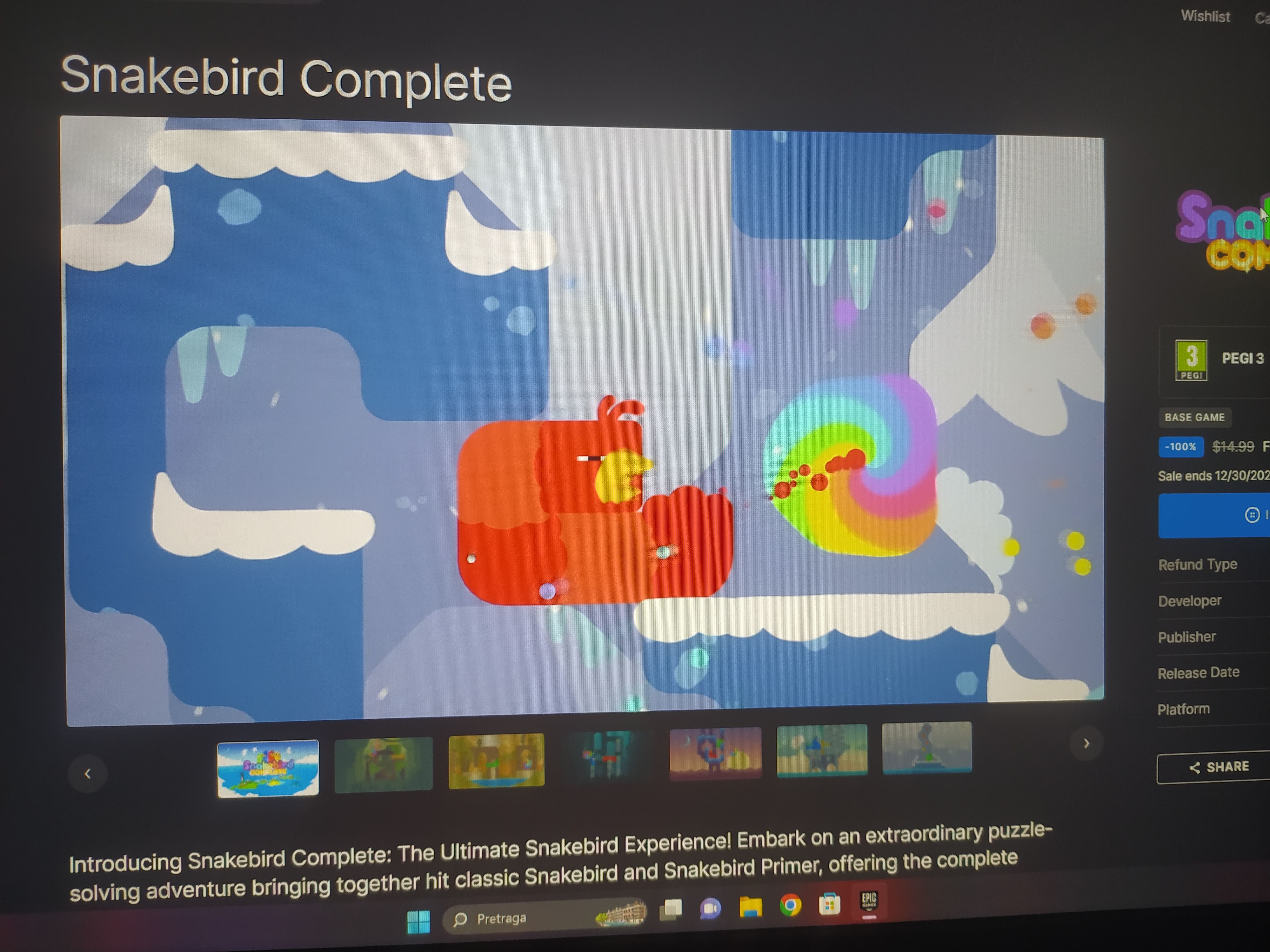 Epic games free Snakebird game | HoYoLAB