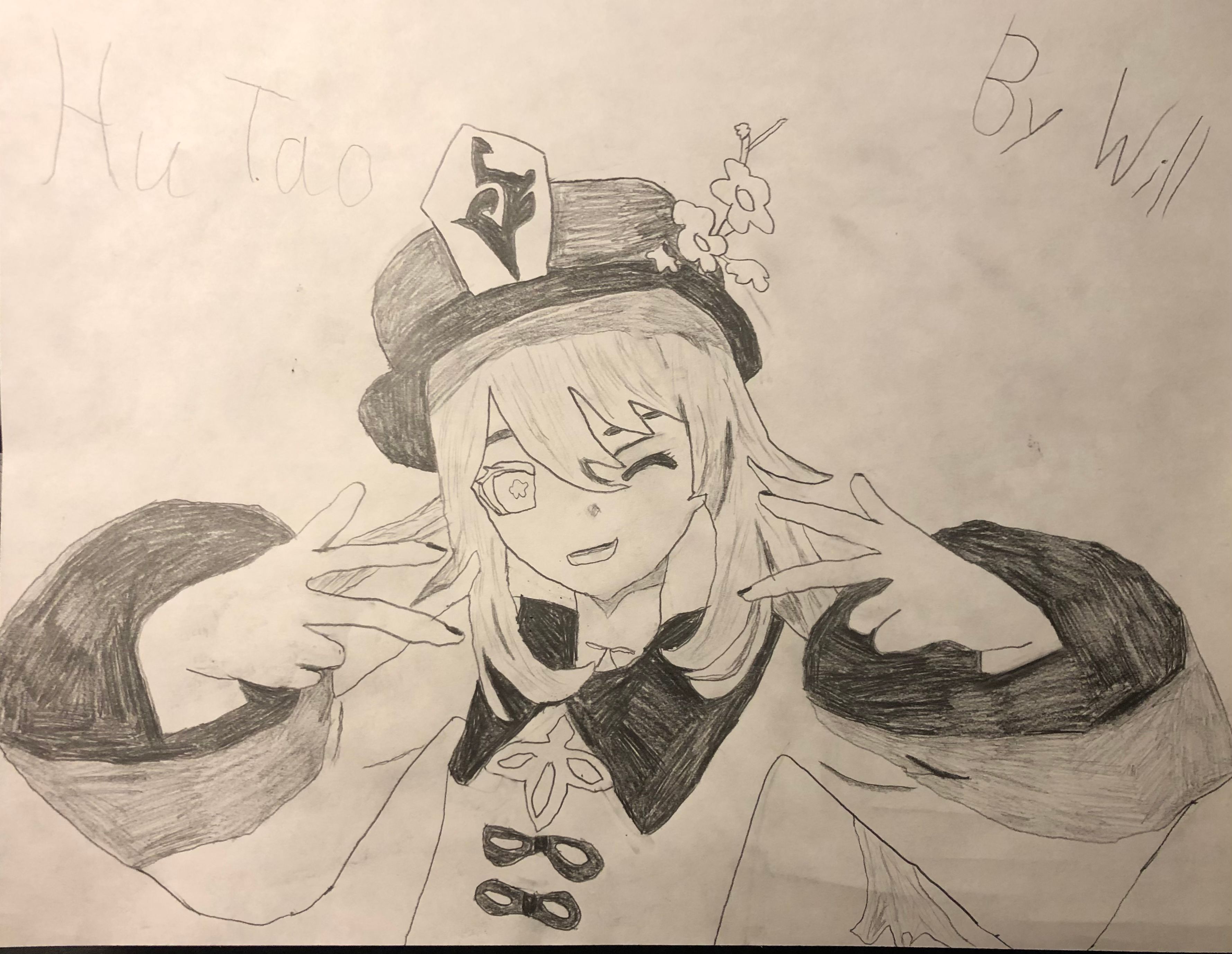 Hu Tao drawing I made for my friend Genshin Impact | HoYoLAB