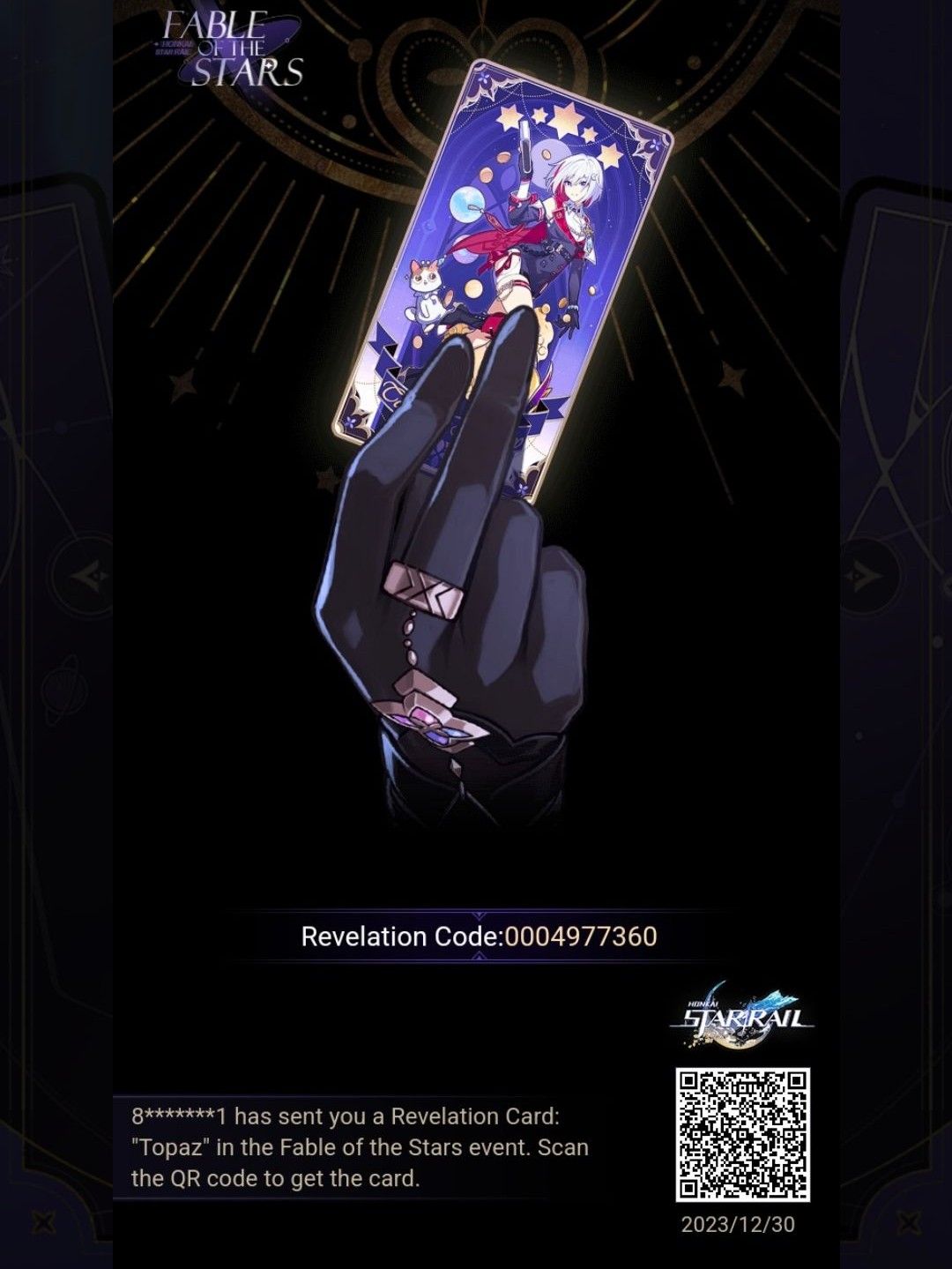 Feel free to use my extra cards