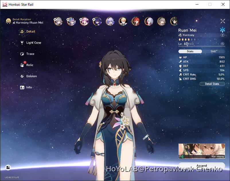 Ruan Mei, chara dengan total pull terbanyak di akunku :( Honkai: Star ...