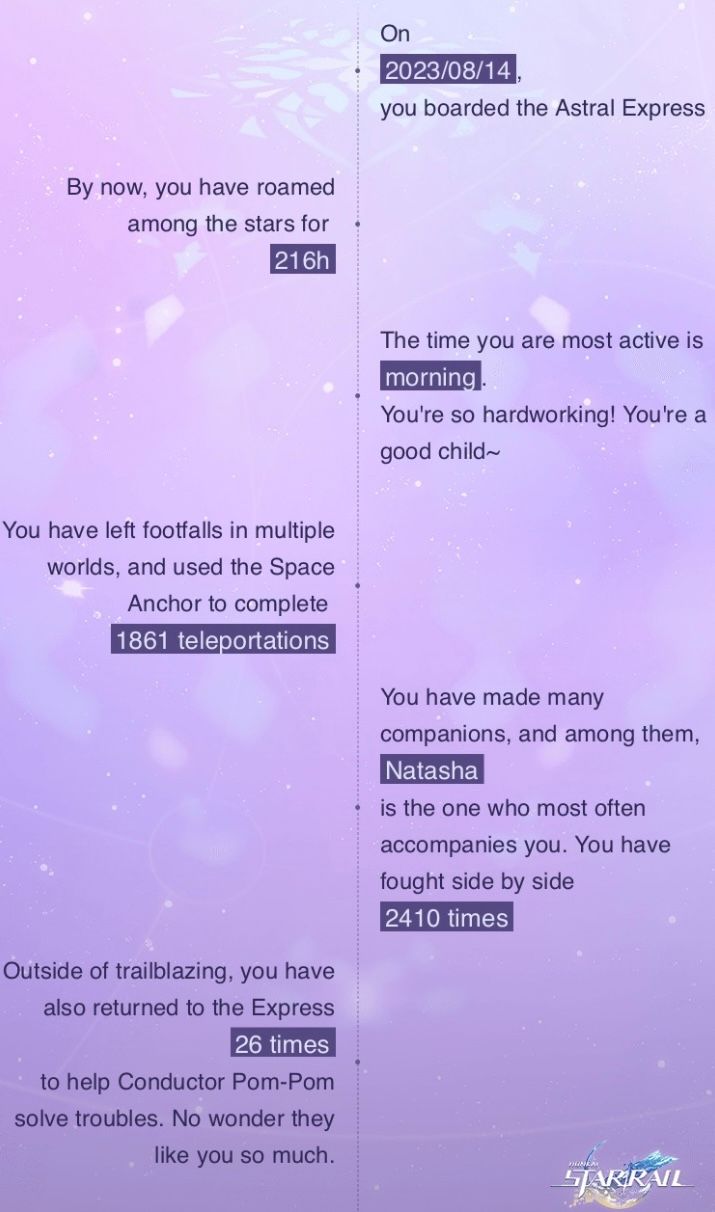 My Trail for HSR (New Web Event) Honkai: Star Rail | HoYoLAB