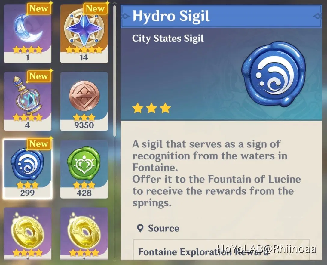 Hydro Sigils Patch 4.3 Genshin Impact | HoYoLAB