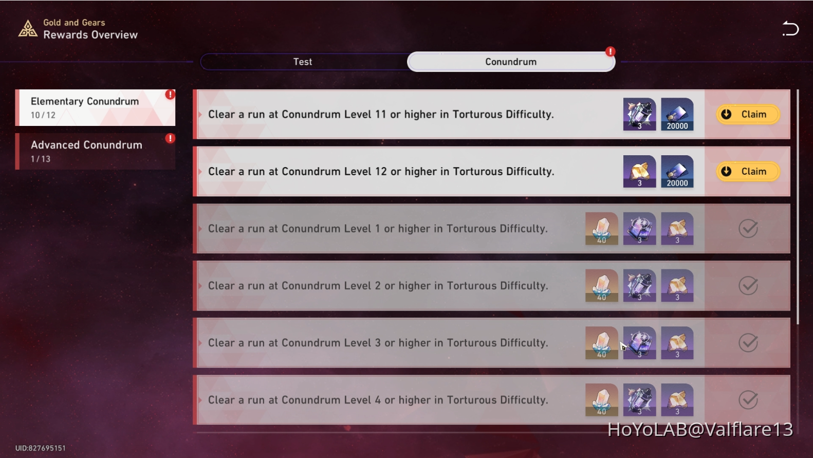 Gold and Gears Difficulty V Conundrum lv.12 Honkai: Star Rail | HoYoLAB