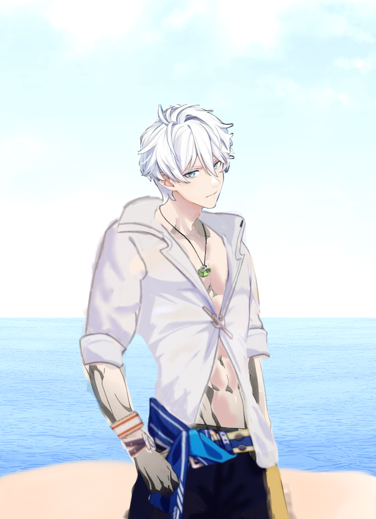 Kevin fan art beach Honkai Impact 3rd | HoYoLAB