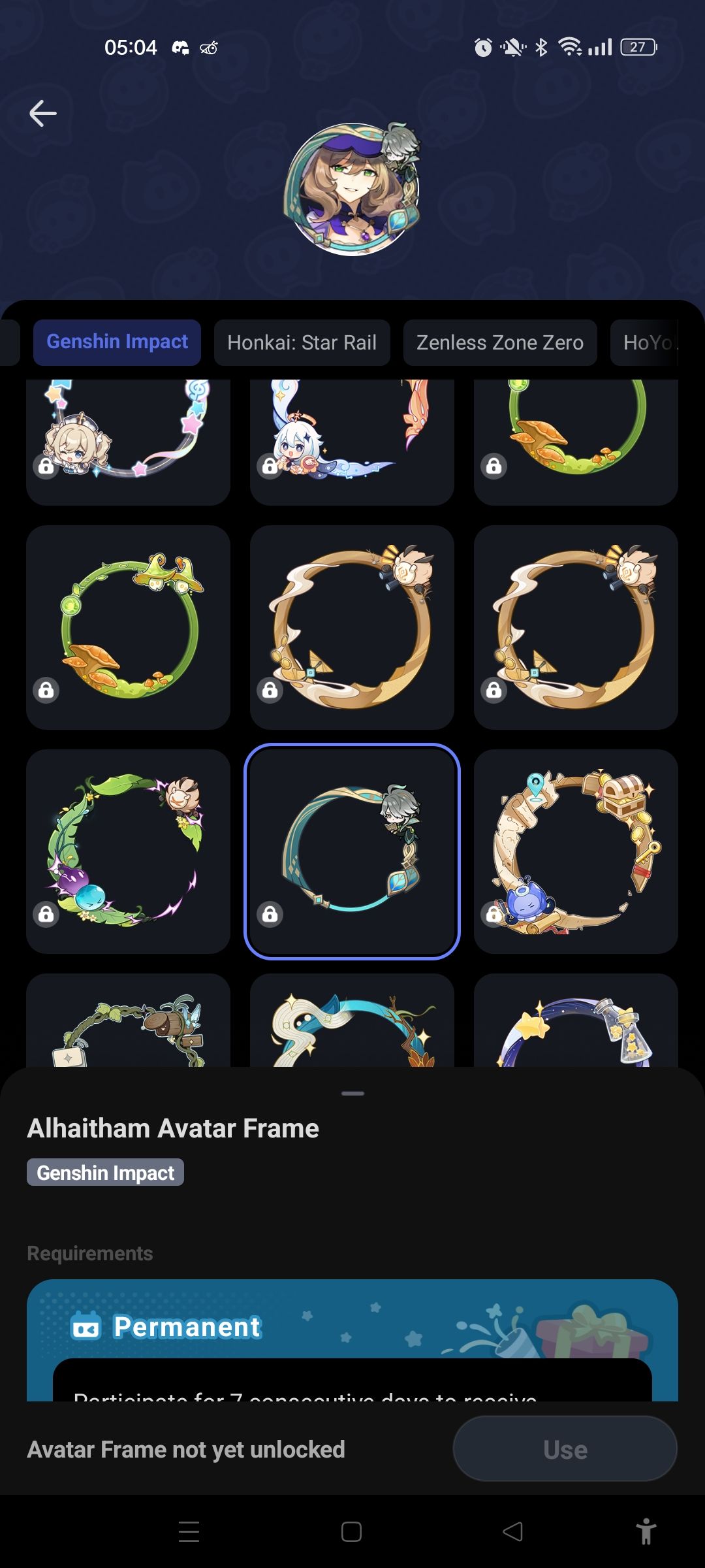 my avatar frame? Genshin Impact | HoYoLAB
