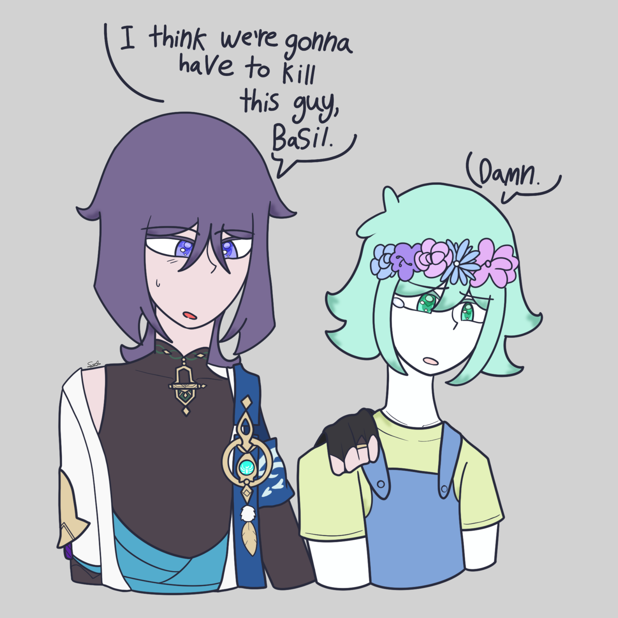 Scara and basil!? Genshin Impact | HoYoLAB