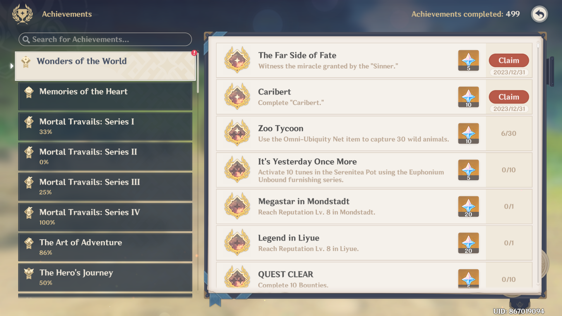 I'm finally done in the Caribert quest before the new year later ...