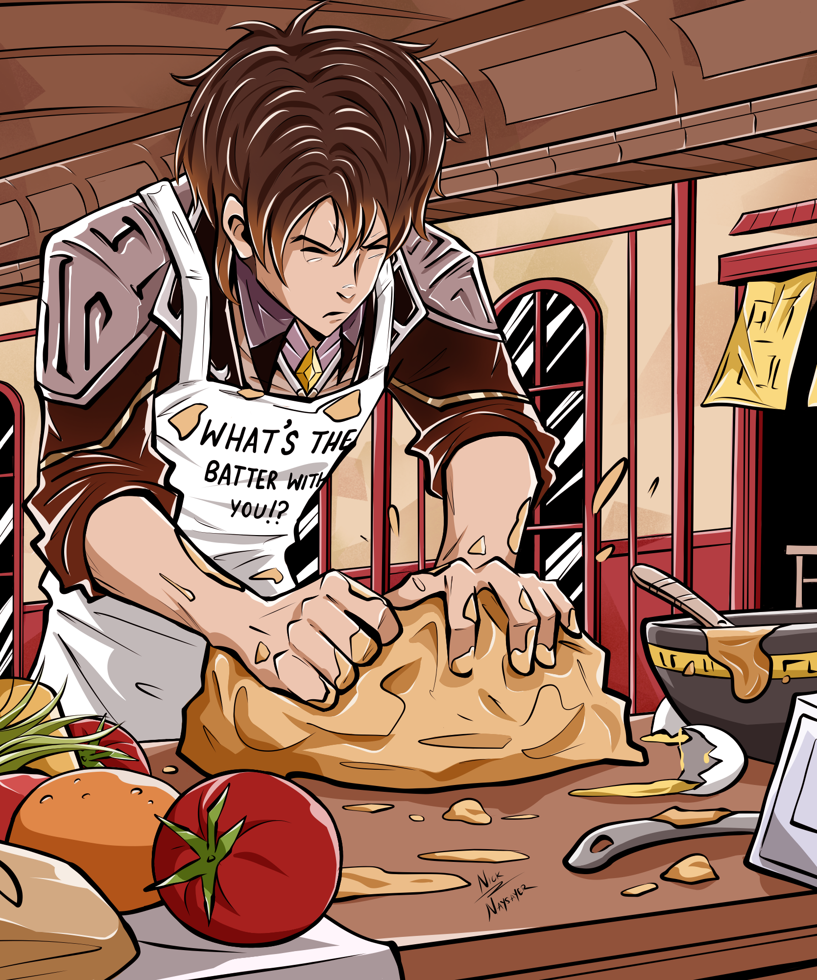 Zhongli baking his birthday cake 🎂 Genshin Impact | HoYoLAB