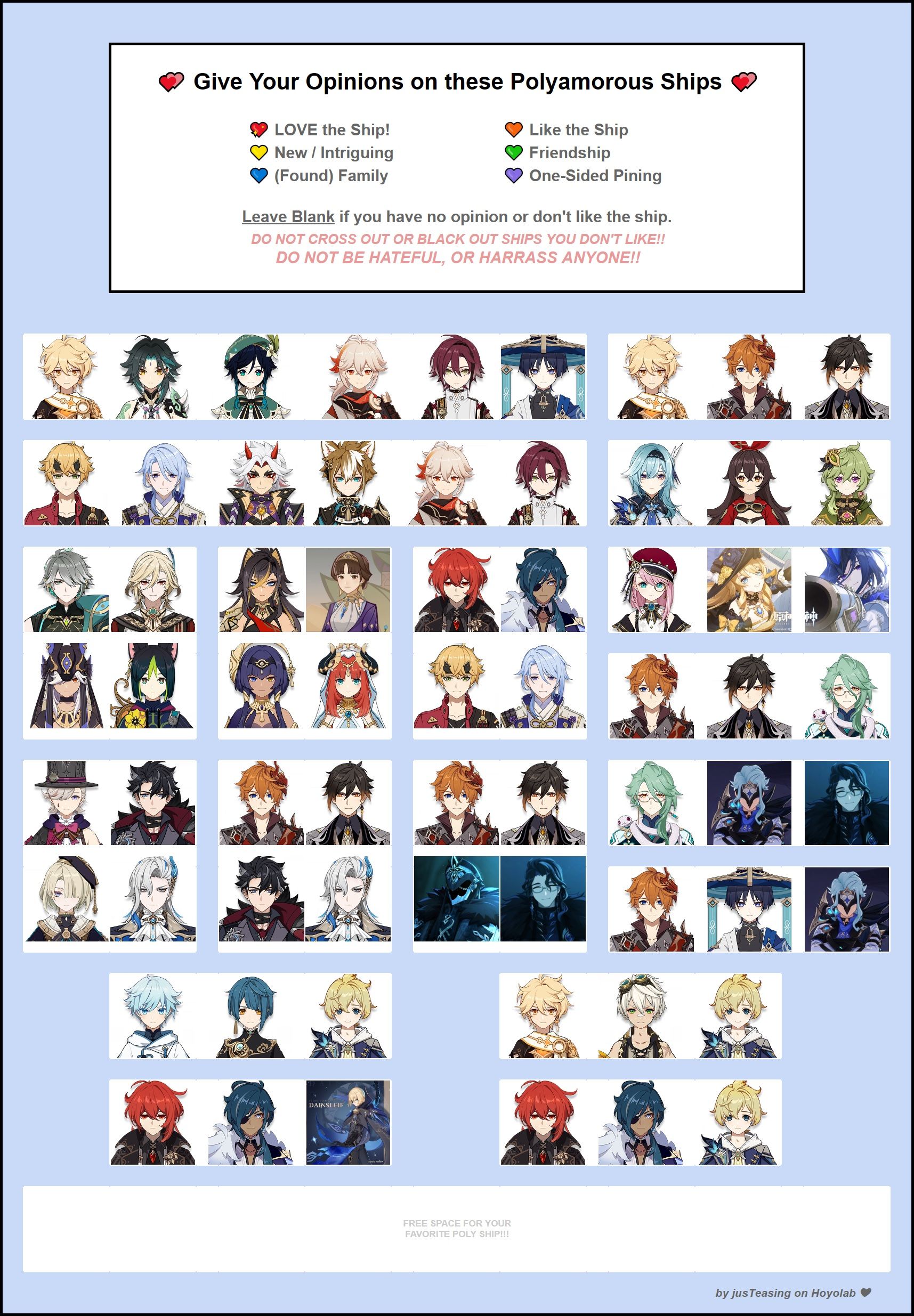 💞 Polyamorous Ships 💞 Genshin Impact | HoYoLAB