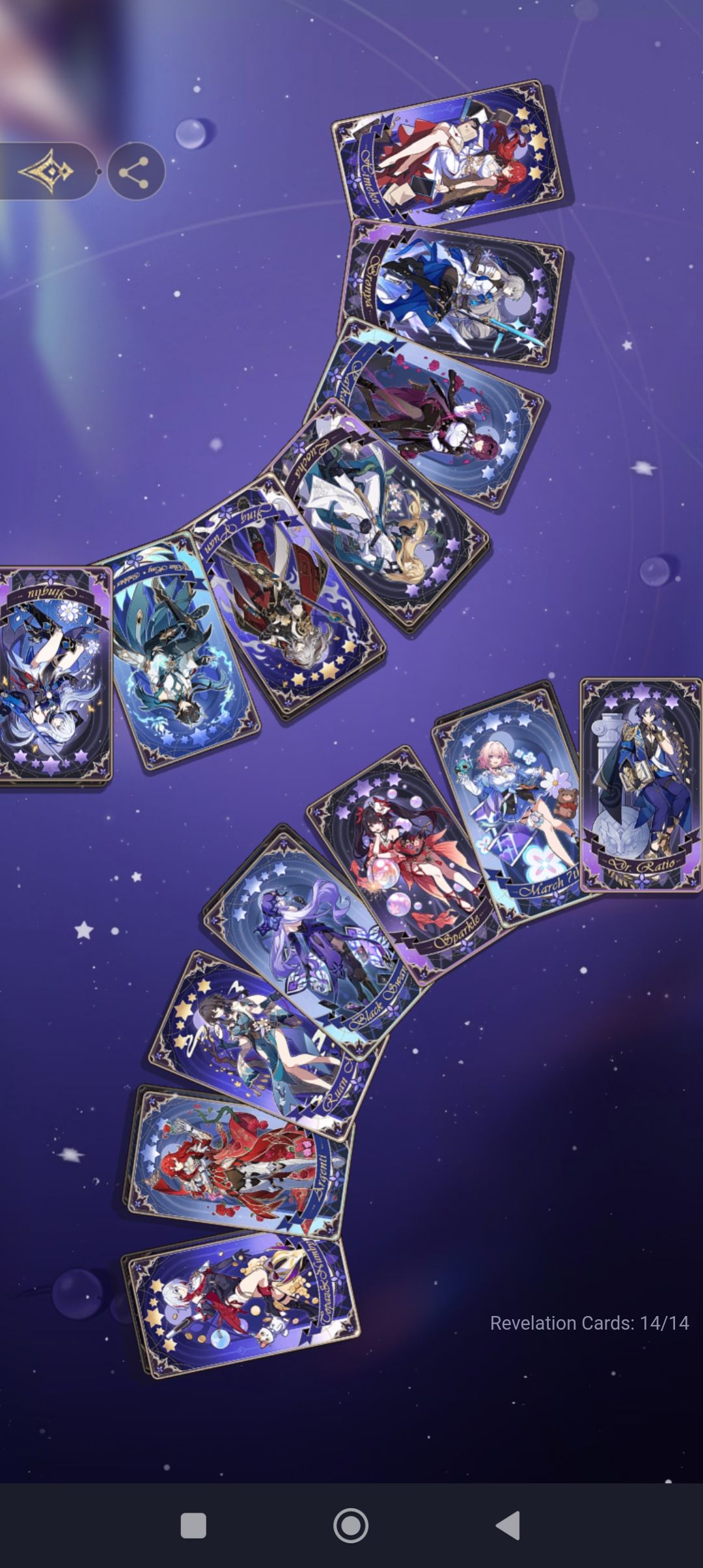 i got 3 m7, 3 luocha, 5 jy, 4 blackswan, 3 kafka, 2 dr.ratio, 2 dhil, 2 ruanmei, 2 argenti ...