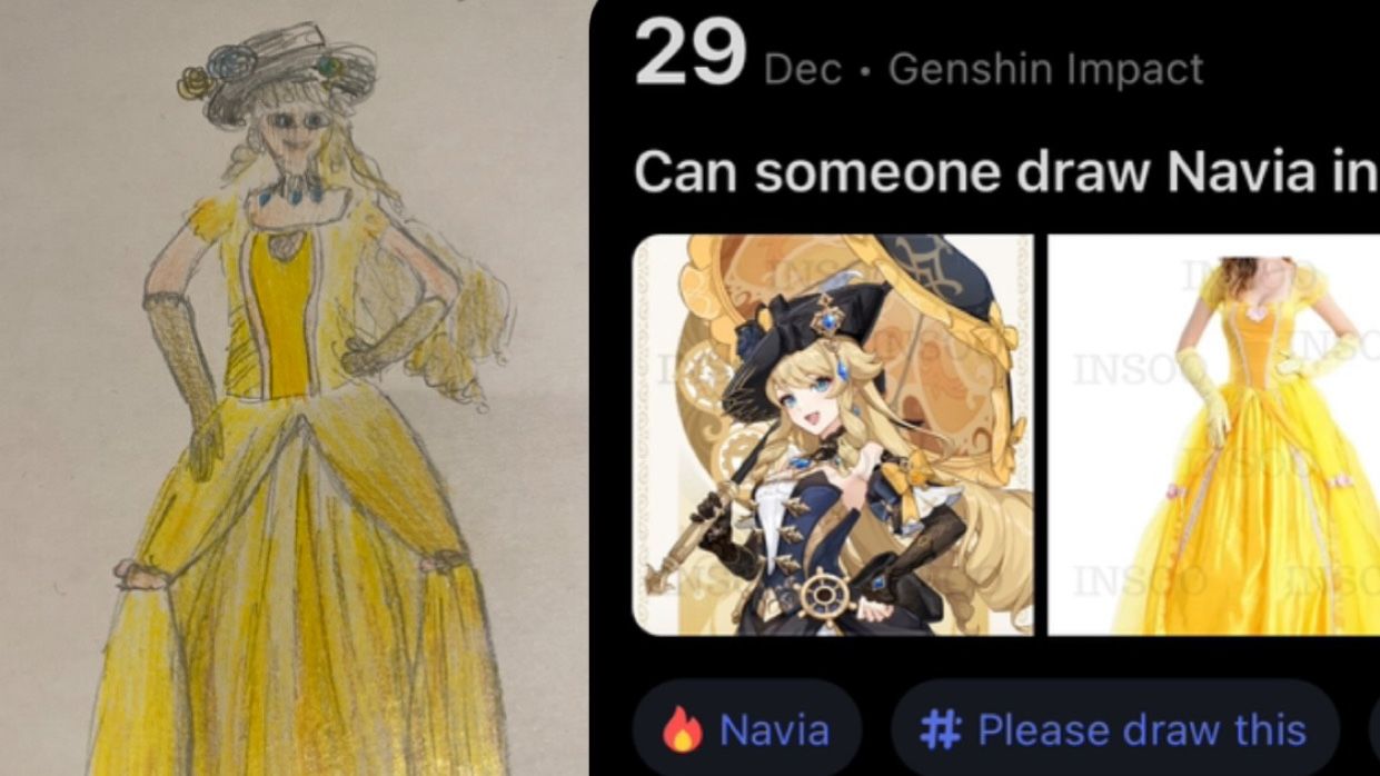 I drew Navia in that dress Genshin Impact | HoYoLAB