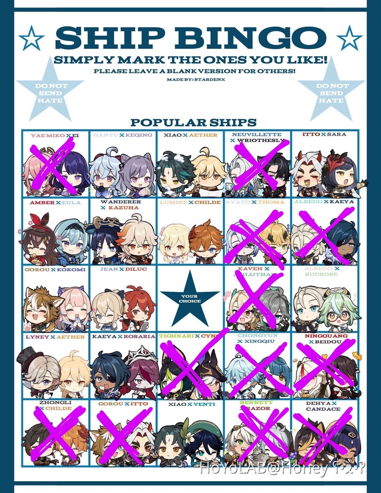 ship BINGO Genshin Impact | HoYoLAB