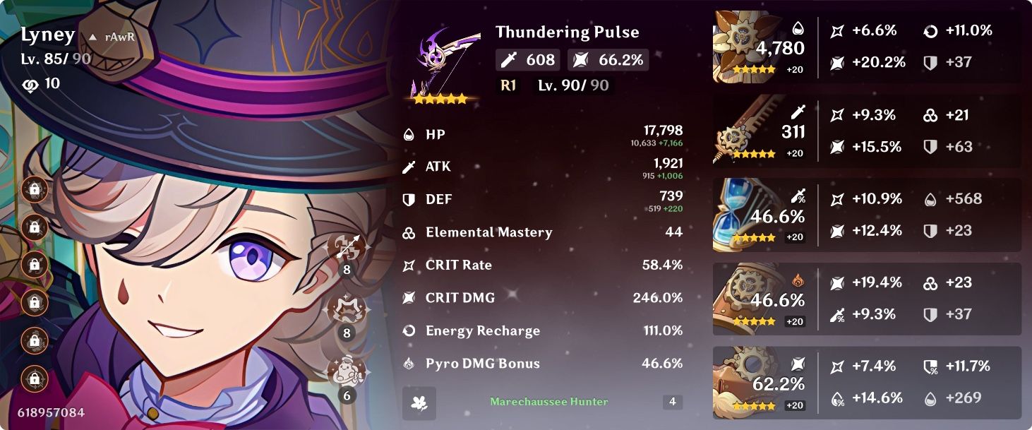 Lyney Set completed Genshin Impact | HoYoLAB