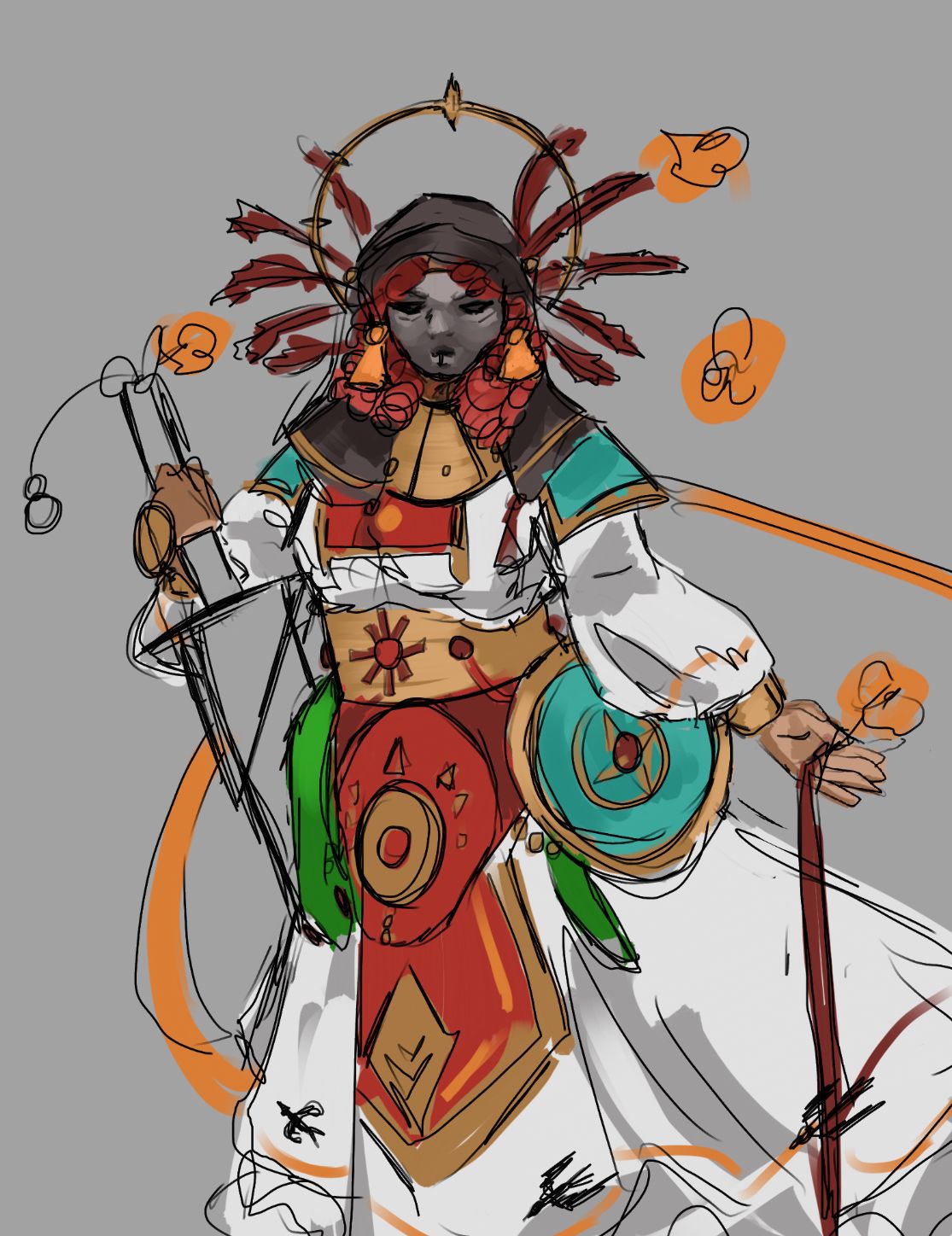 My concept art for the pyro archon! Genshin Impact | HoYoLAB