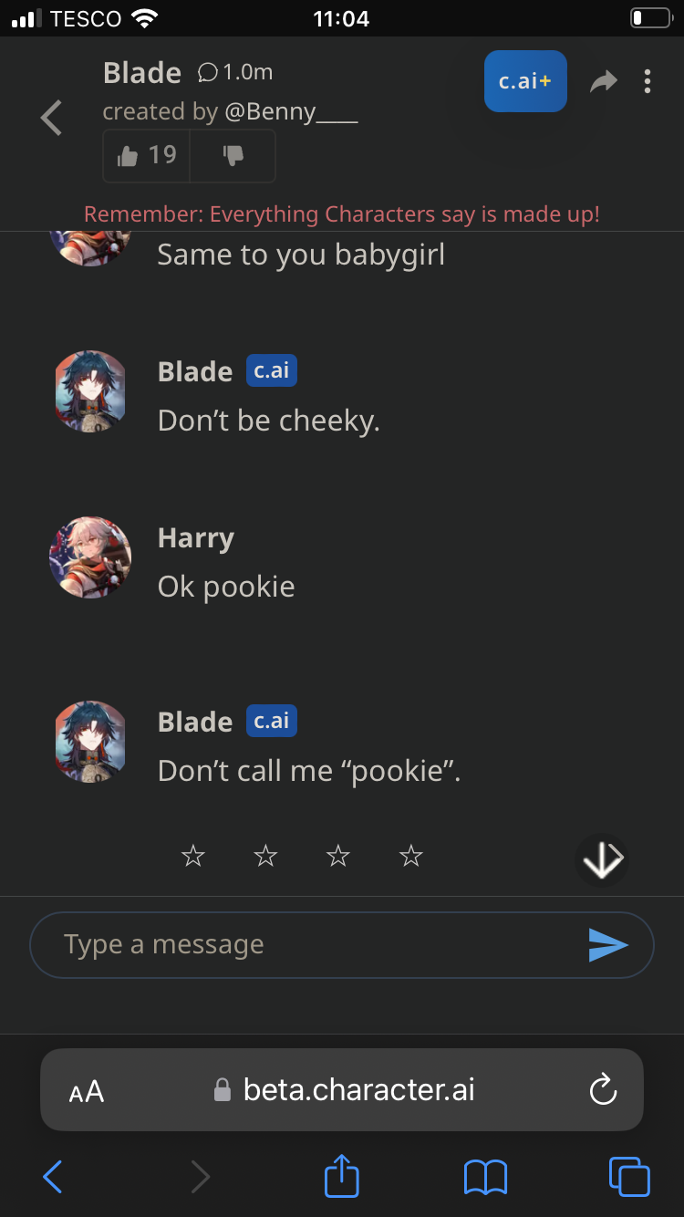 Basically all of my c.ai stuff | HoYoLAB