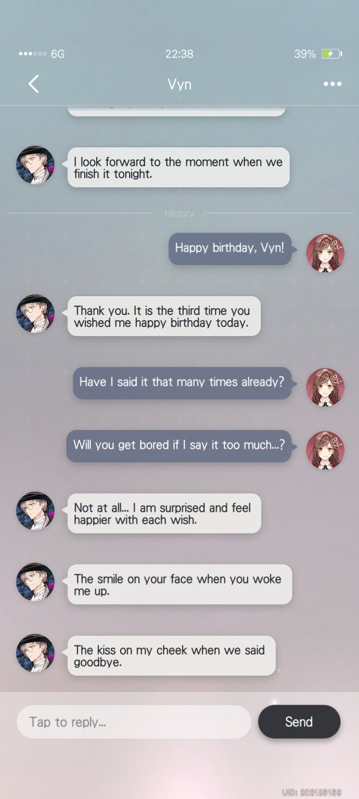 Vyn messages Tears of Themis | HoYoLAB