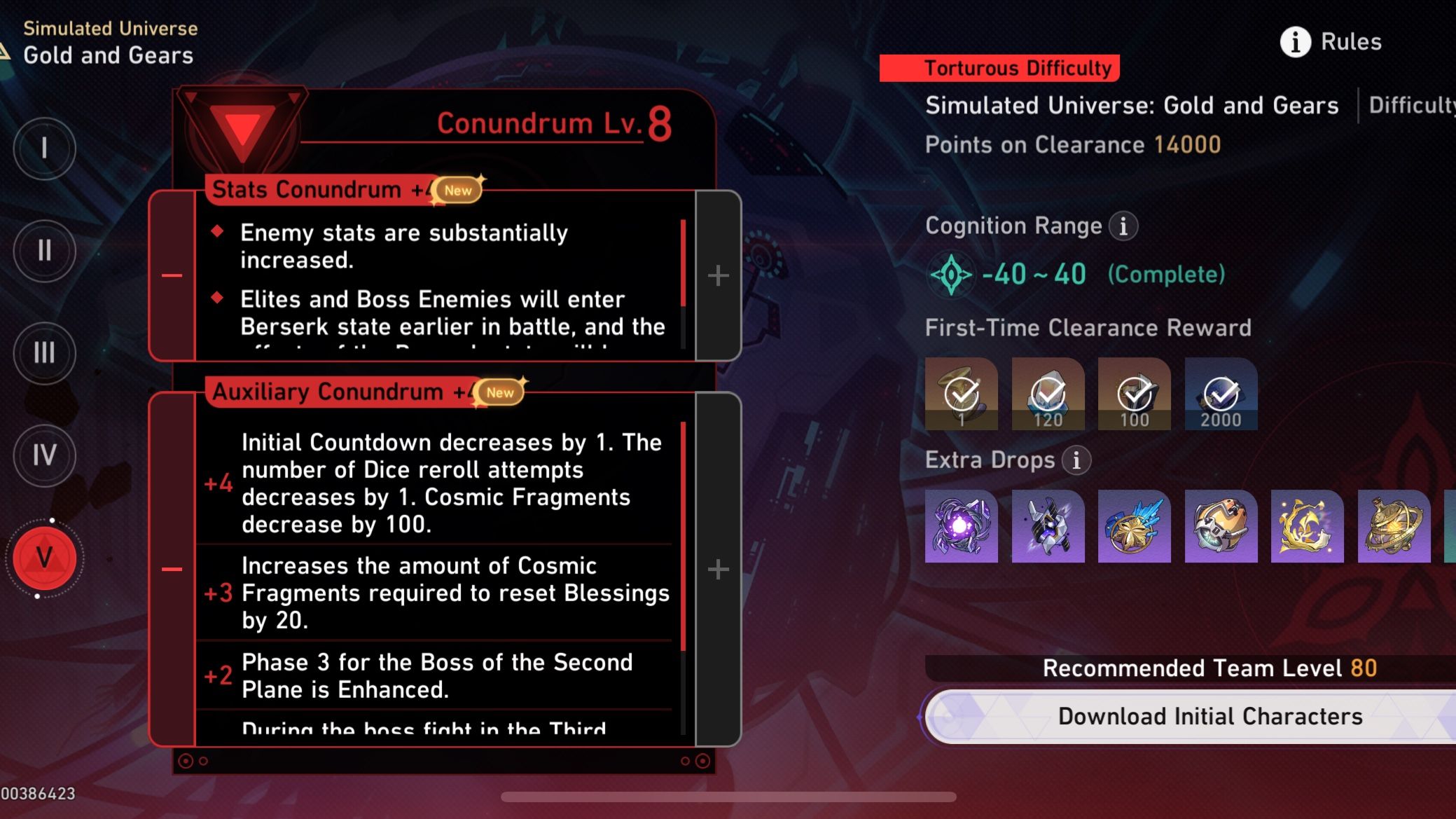 [1.6] Simulated Universe Gold & Gears Conundrum Lv 6 Cleared Honkai: Star Rail | HoYoLAB