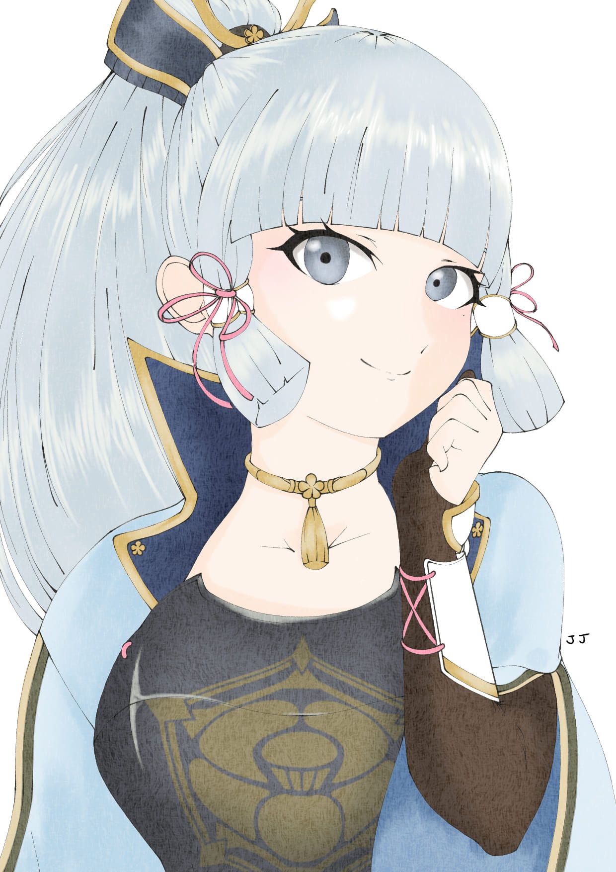 "frostflake Heron" Kamisato Ayaka fan art contest entry - Jj Genshin ...