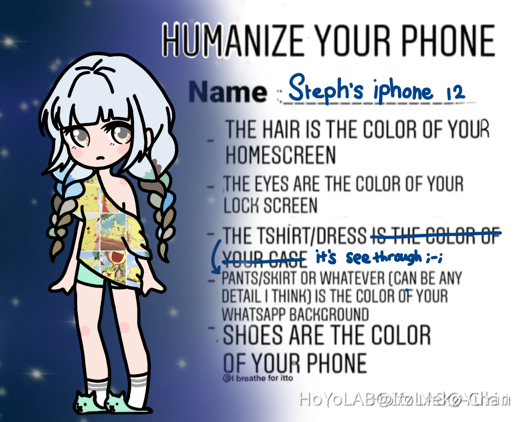 my humanized phone 📱 | HoYoLAB