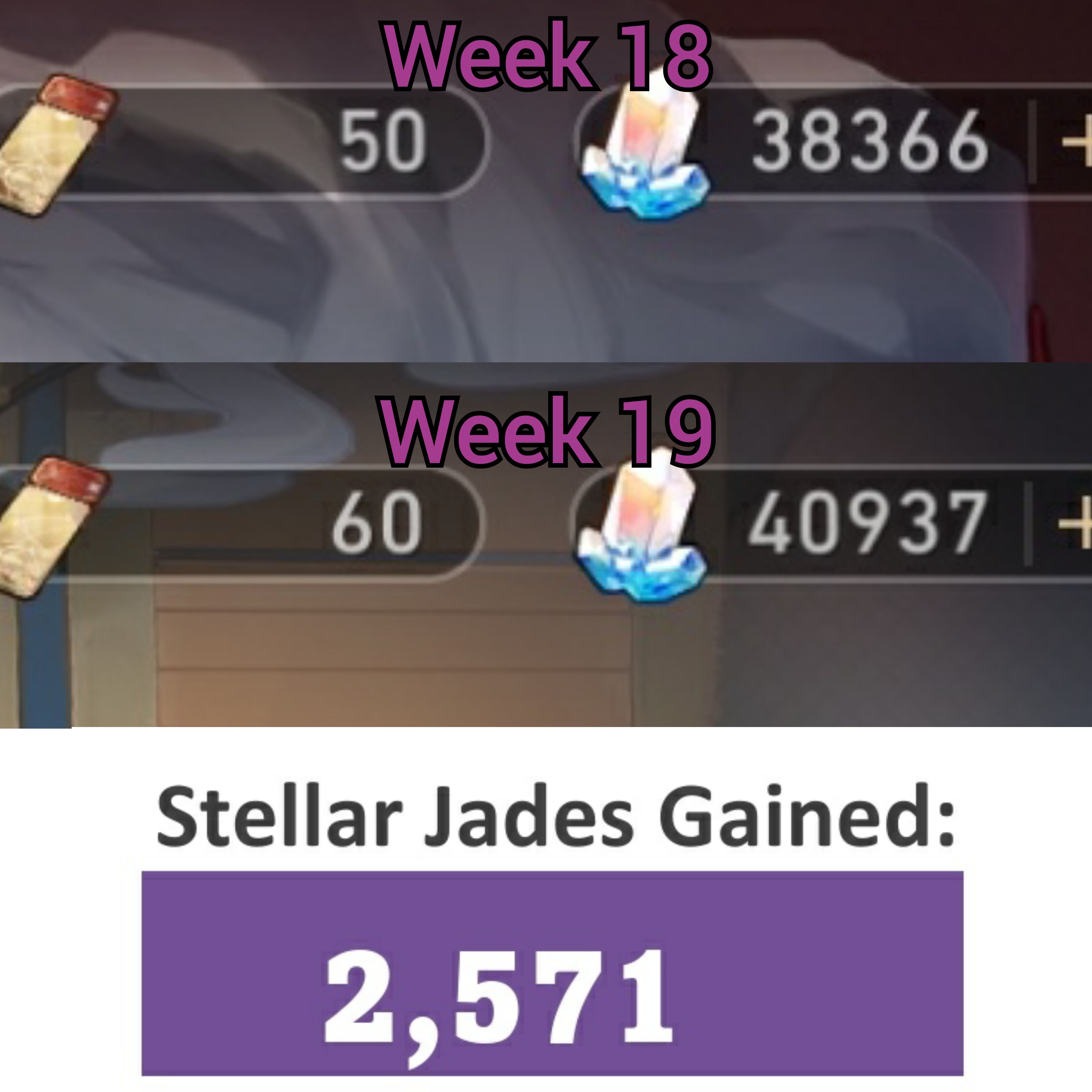 Week 19 of saving for 5 star Herta just one more week until week 20 ...