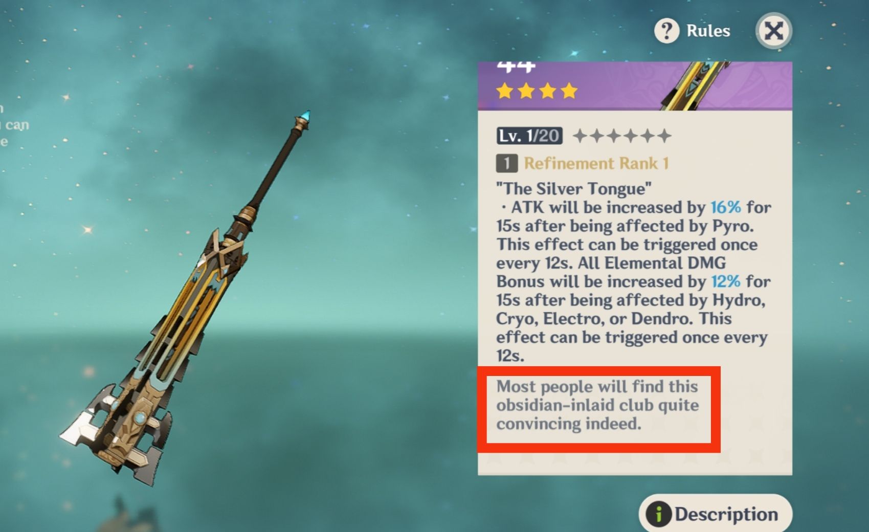 this weapon description is so goofy😭 Genshin Impact | HoYoLAB