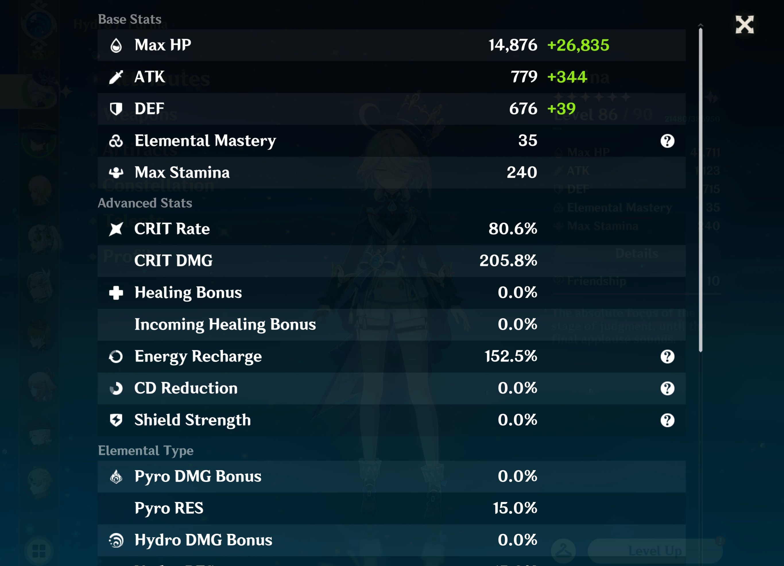 My new Furina stats. Genshin Impact | HoYoLAB