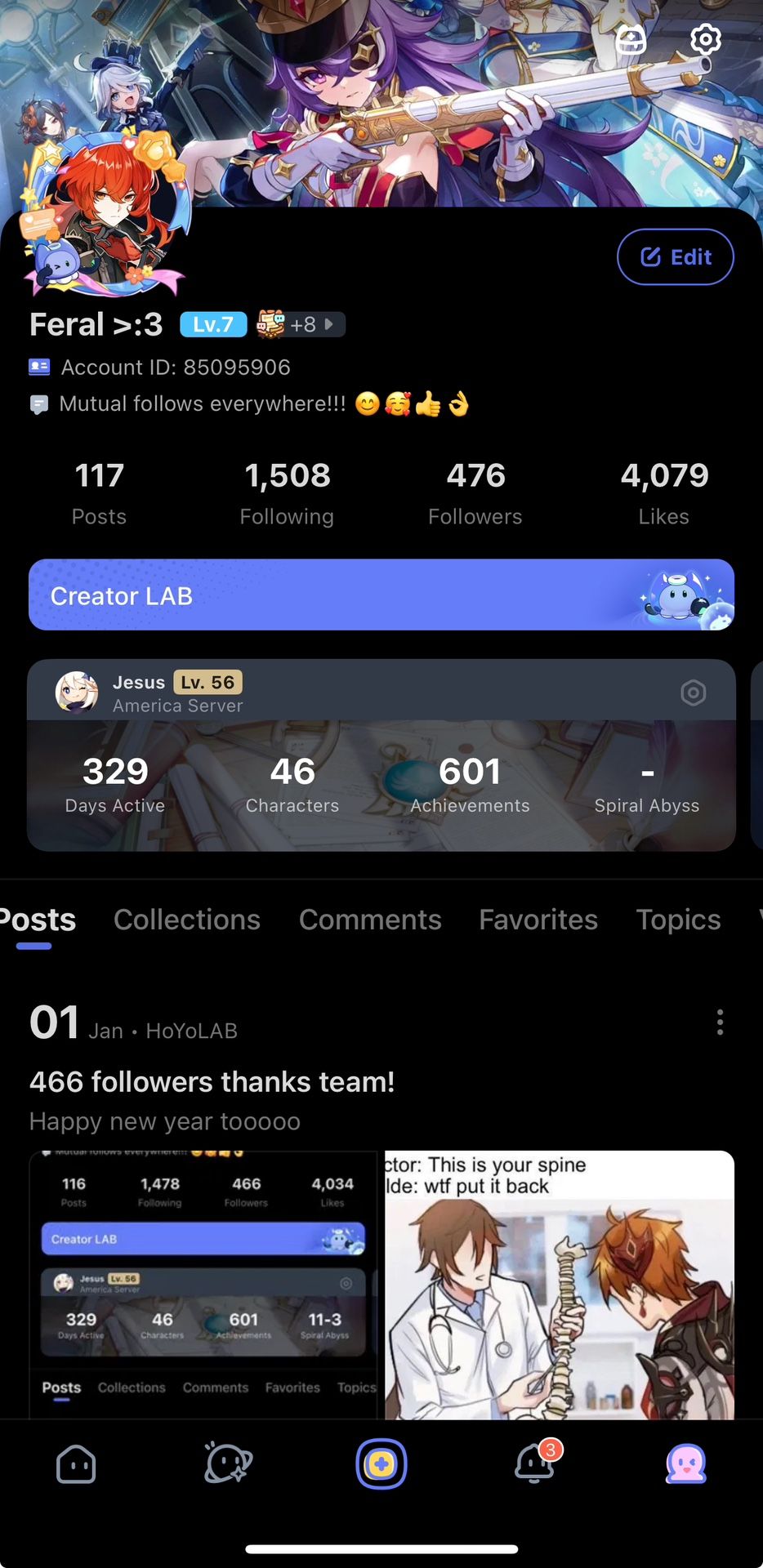 476 followers! | HoYoLAB