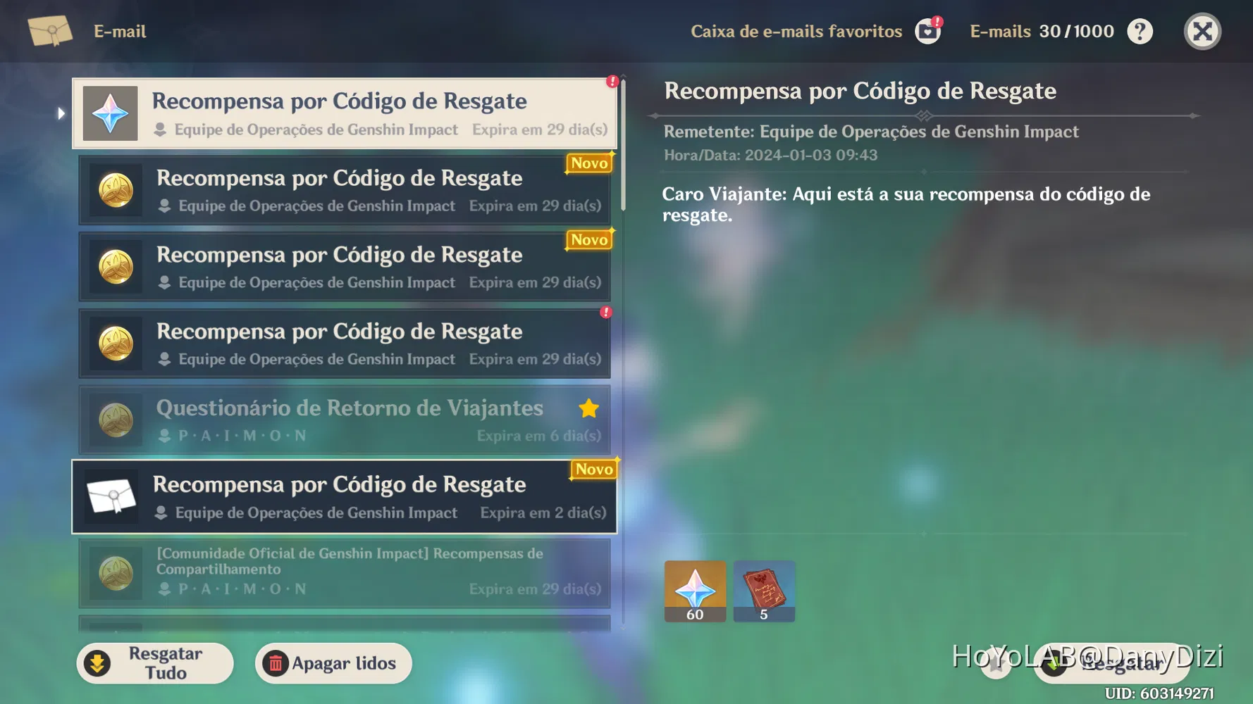 Códigos que ainda estão valendo Genshin Impact | HoYoLAB