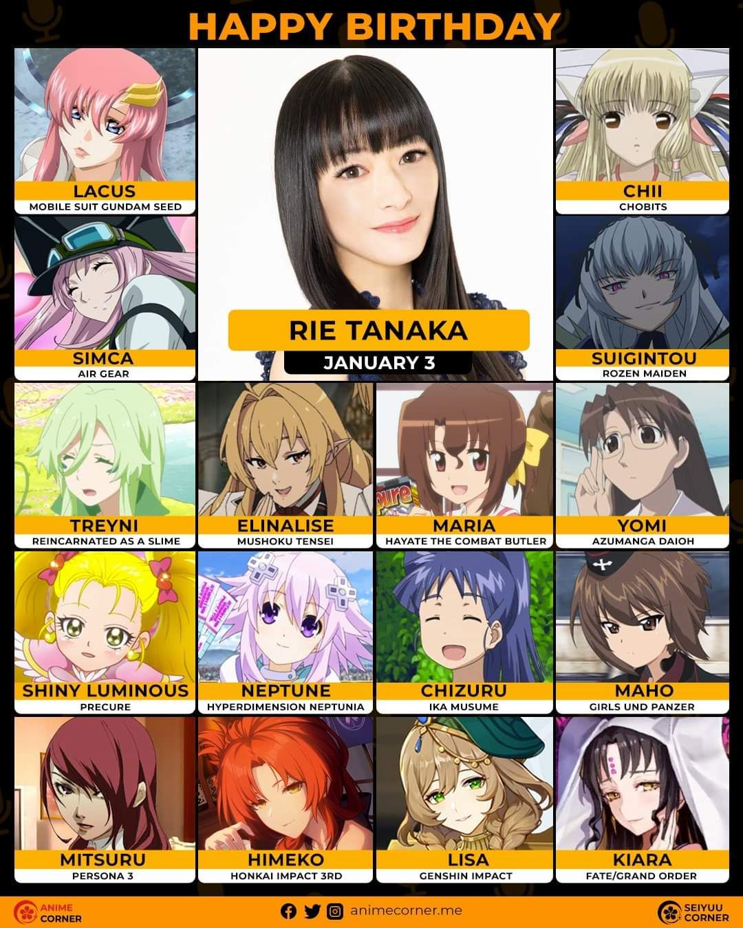 #Genshin #HSR HAPPY BIRTHDAY 🎉 TANAKA RIE(田中 理恵) - CV của LISA và HIMEKO :3 Genshin Impact | HoYoLAB